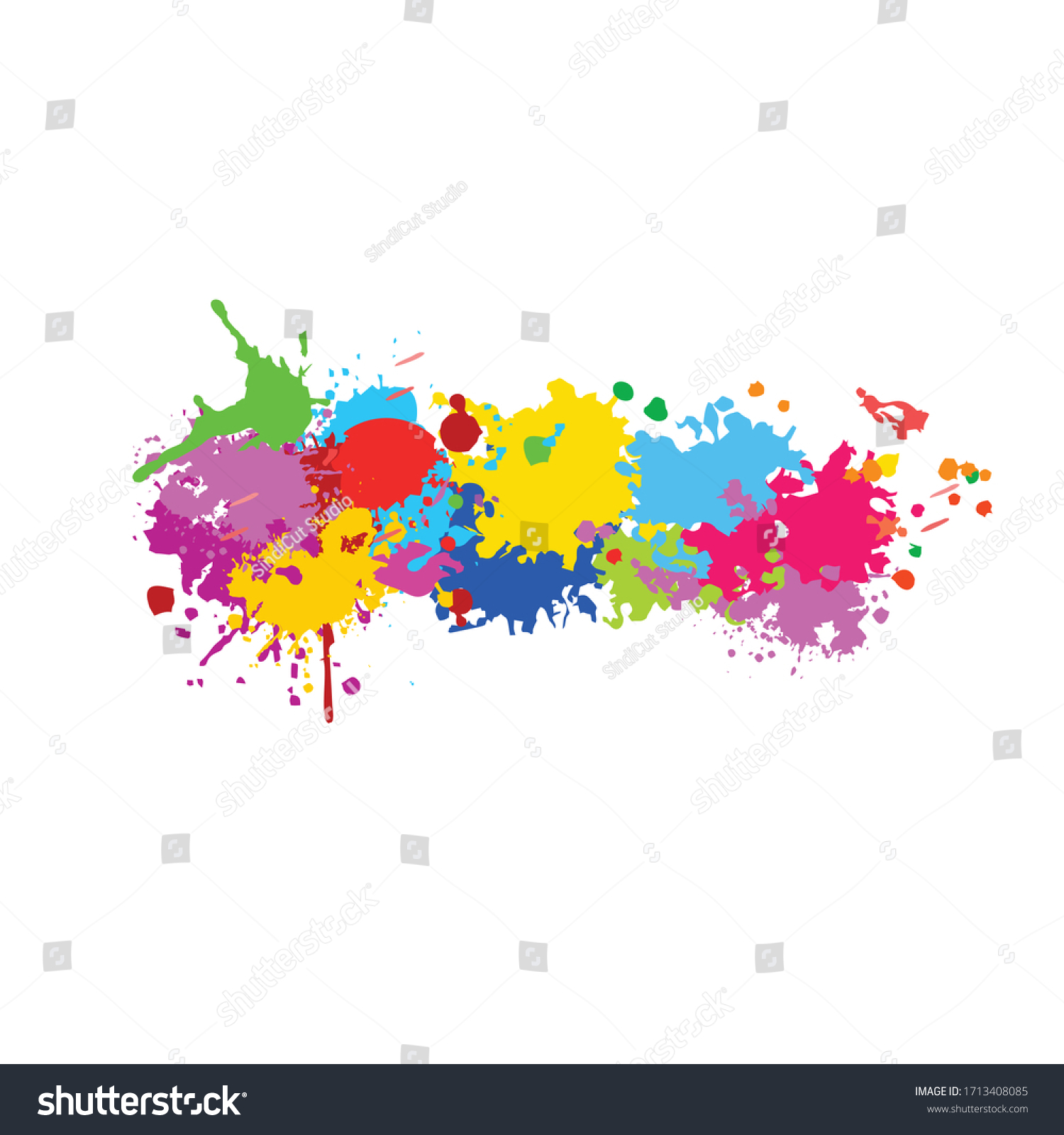 Color Splash Vector Color Full Ink Stock Vector (Royalty Free ...