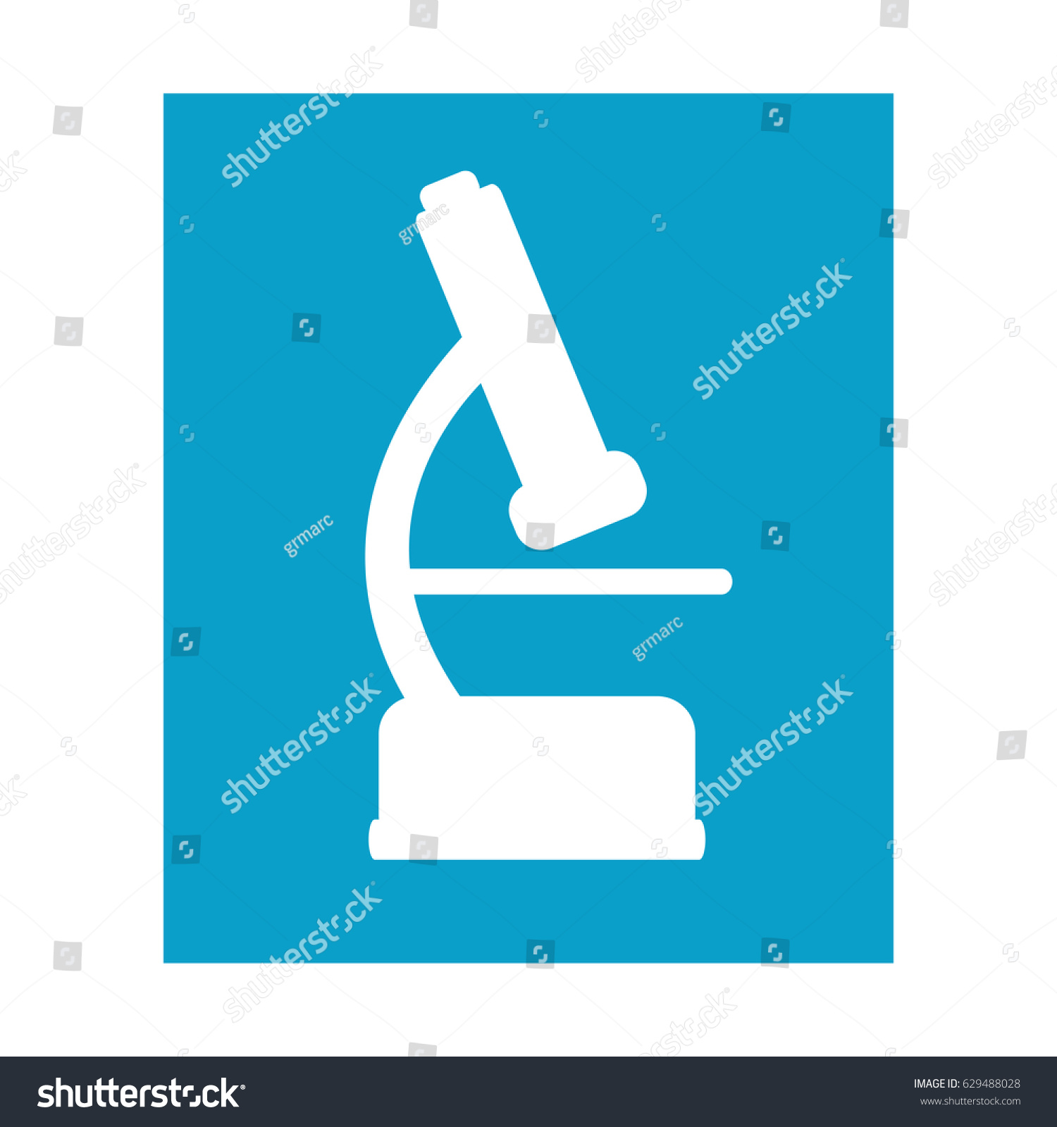 Color Square Frame Microscope Tool Icon Stock Vector (Royalty Free ...