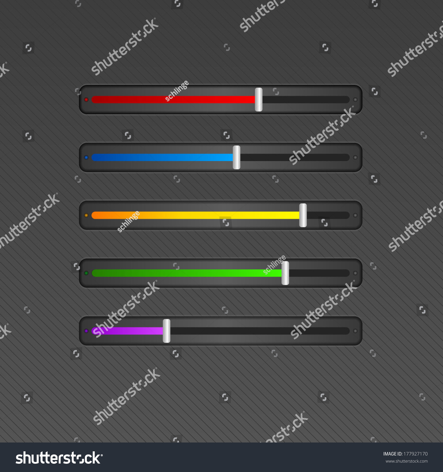 Color Striped Progress Bar Vector Illustration Stock Vector (Royalty ...
