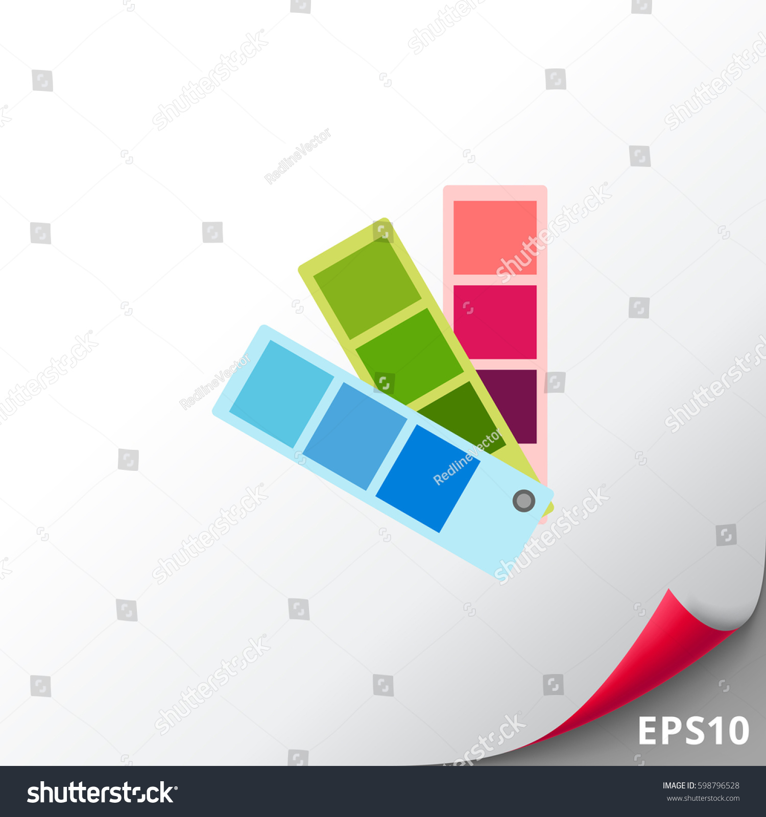 Color Swatch Icon Stock Vector (Royalty Free) 598796528 | Shutterstock