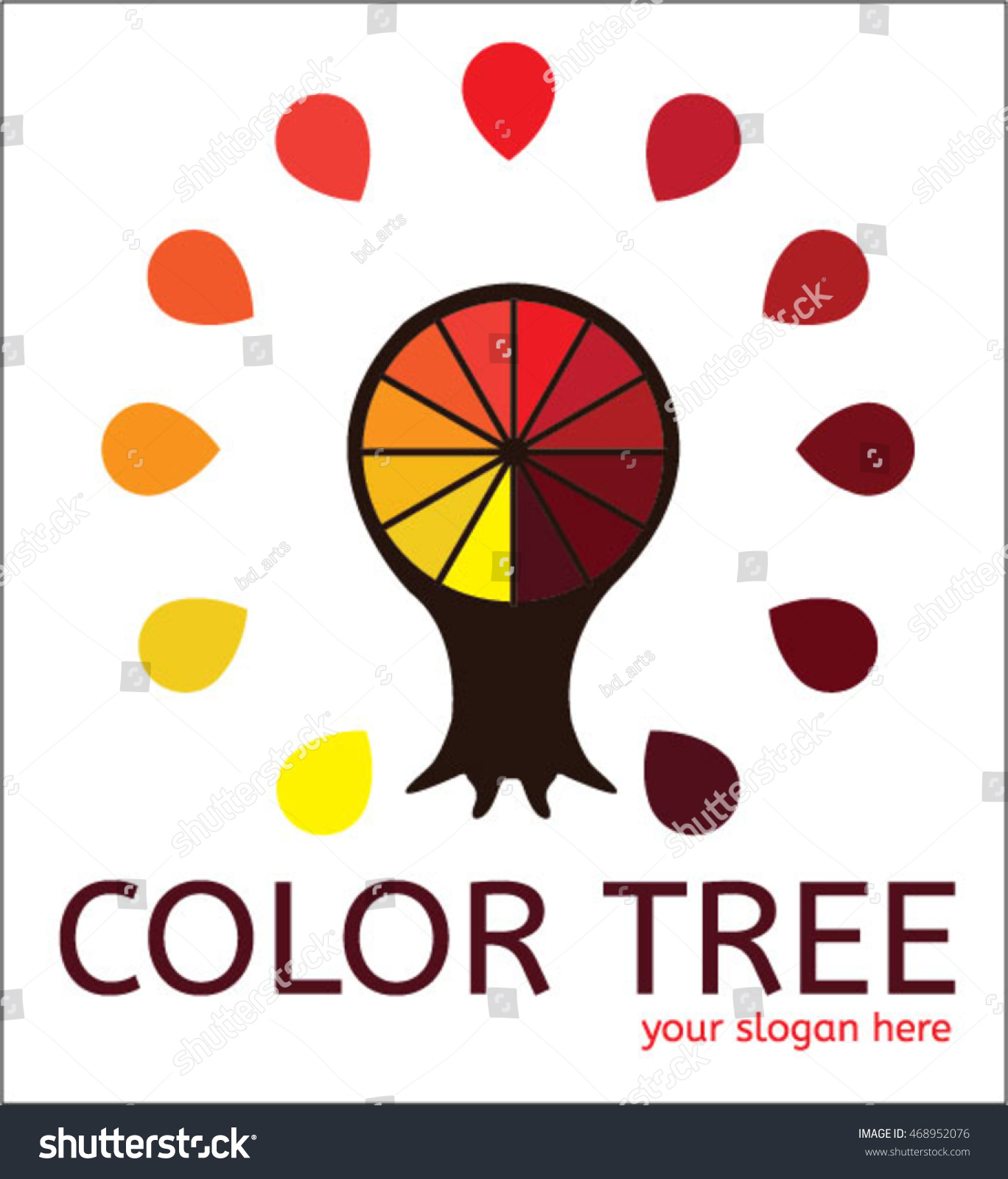 Color Tree Logo Stock Vector (Royalty Free) 468952076 | Shutterstock