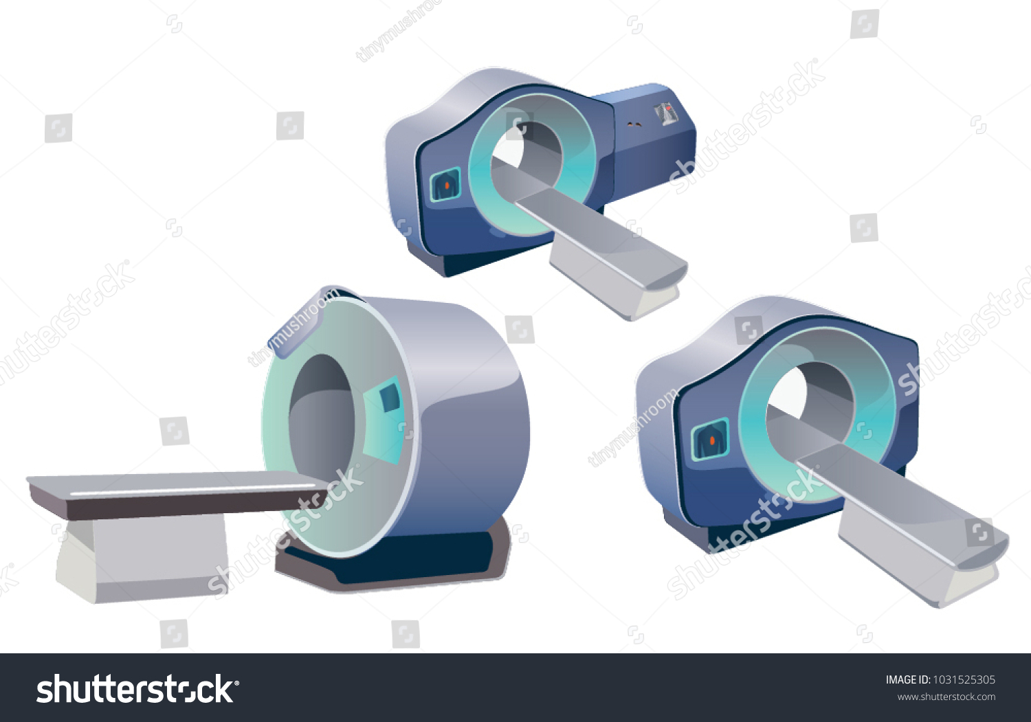 Color Vector Mri Scanners Stock Vector (Royalty Free) 1031525305