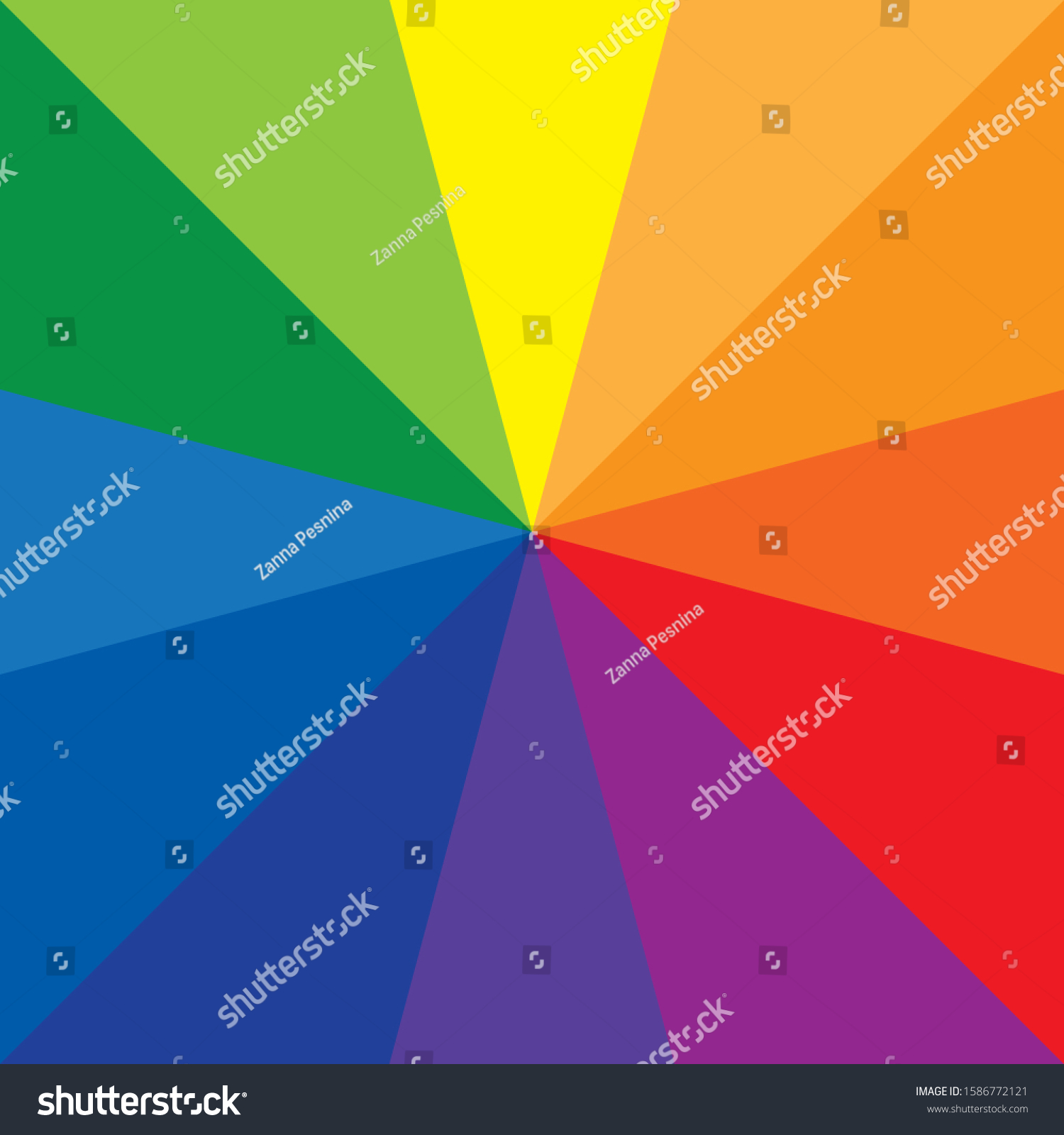Color Wheel Color Circle Twelve Colors Stock Vector Royalty Free