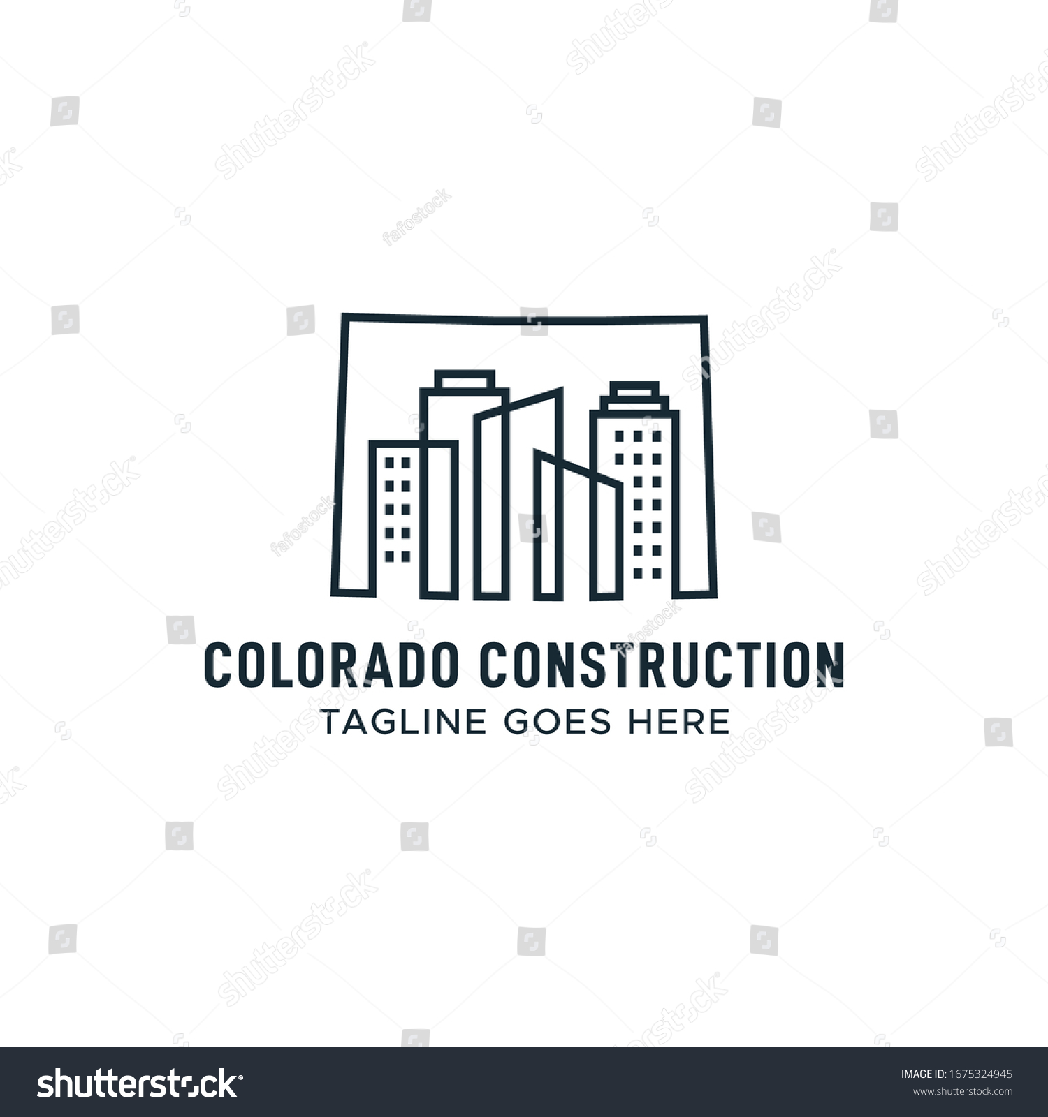 Colorado Construction Logo Design Idea Stock Vector (Royalty Free ...
