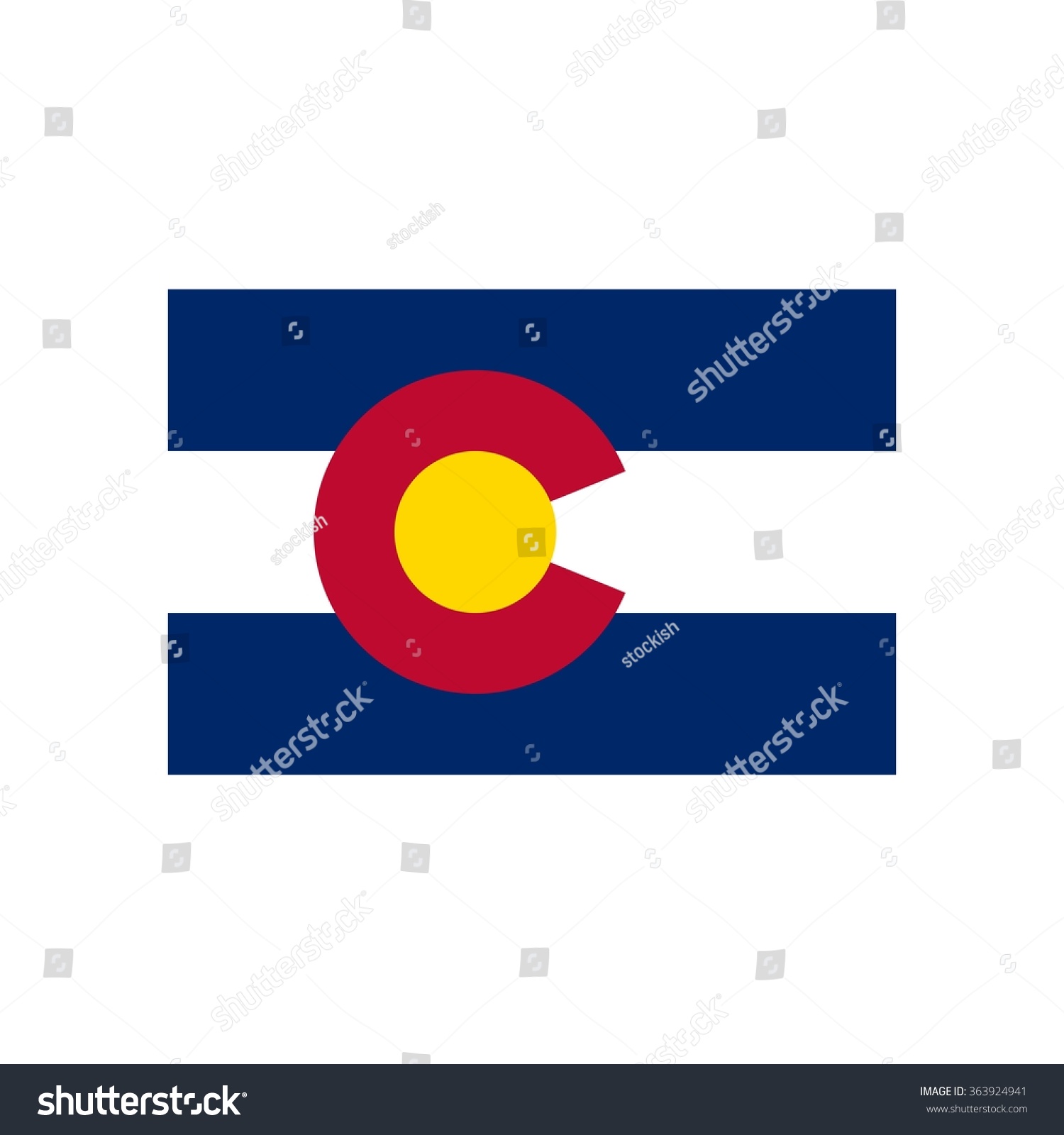 Colorado Flag Logo Vector Stock Vector (Royalty Free) 363924941 ...
