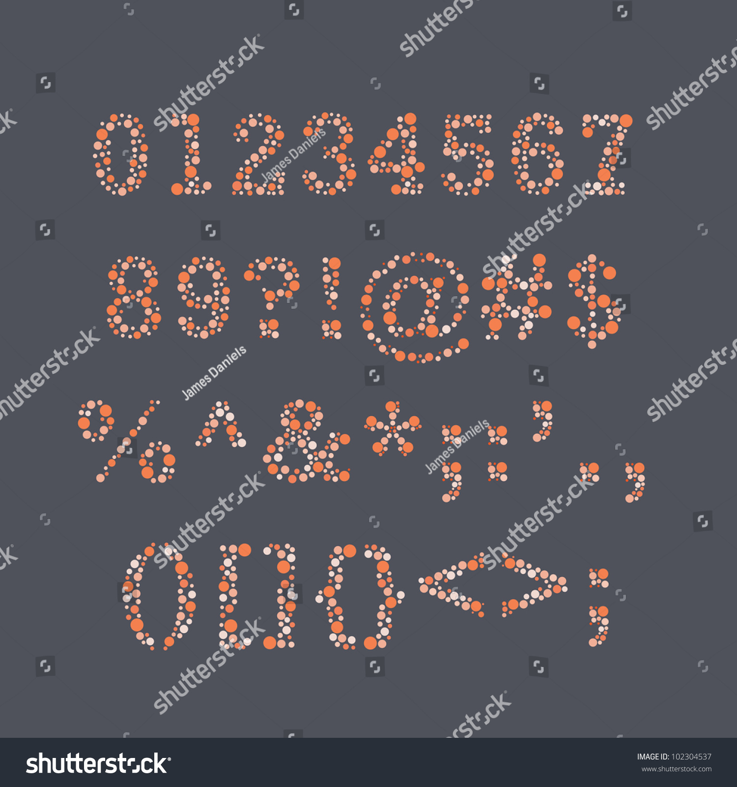 Colorblind Numbers Punctuation Stock Vector (Royalty Free) 102304537 ...