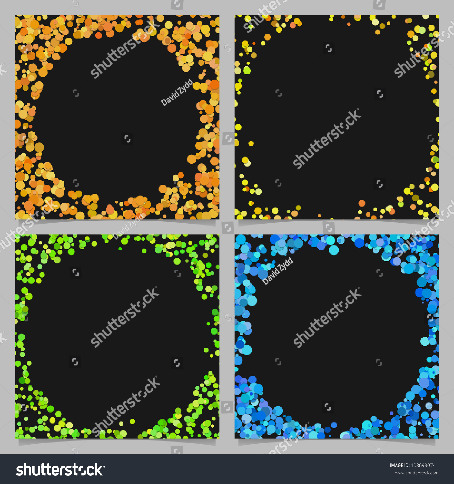 Colored Abstract Round Border Background Design Stock Vector (Royalty ...
