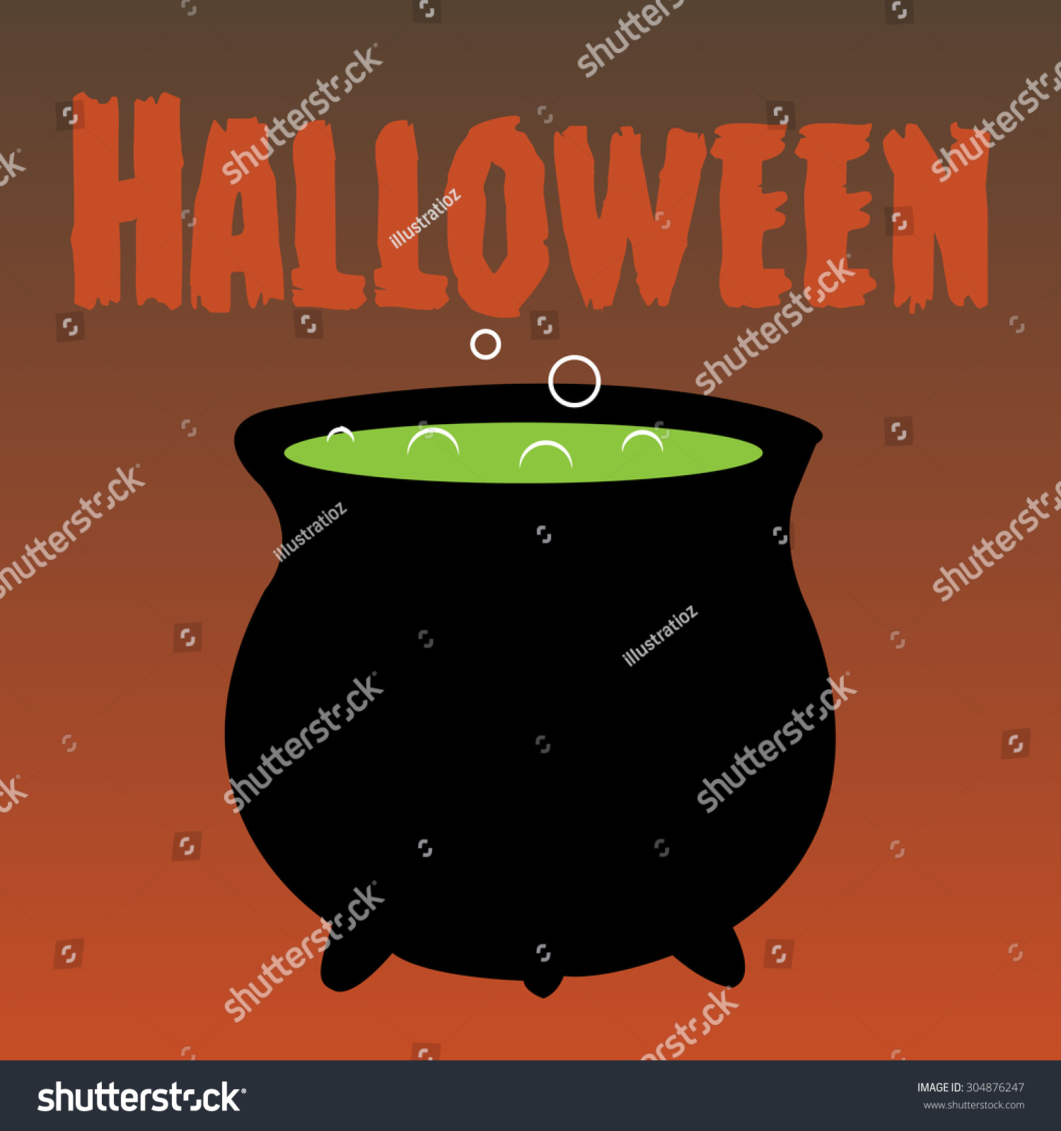 Colored Background Isolated Cauldron Vector Illustration Stock Vector ...