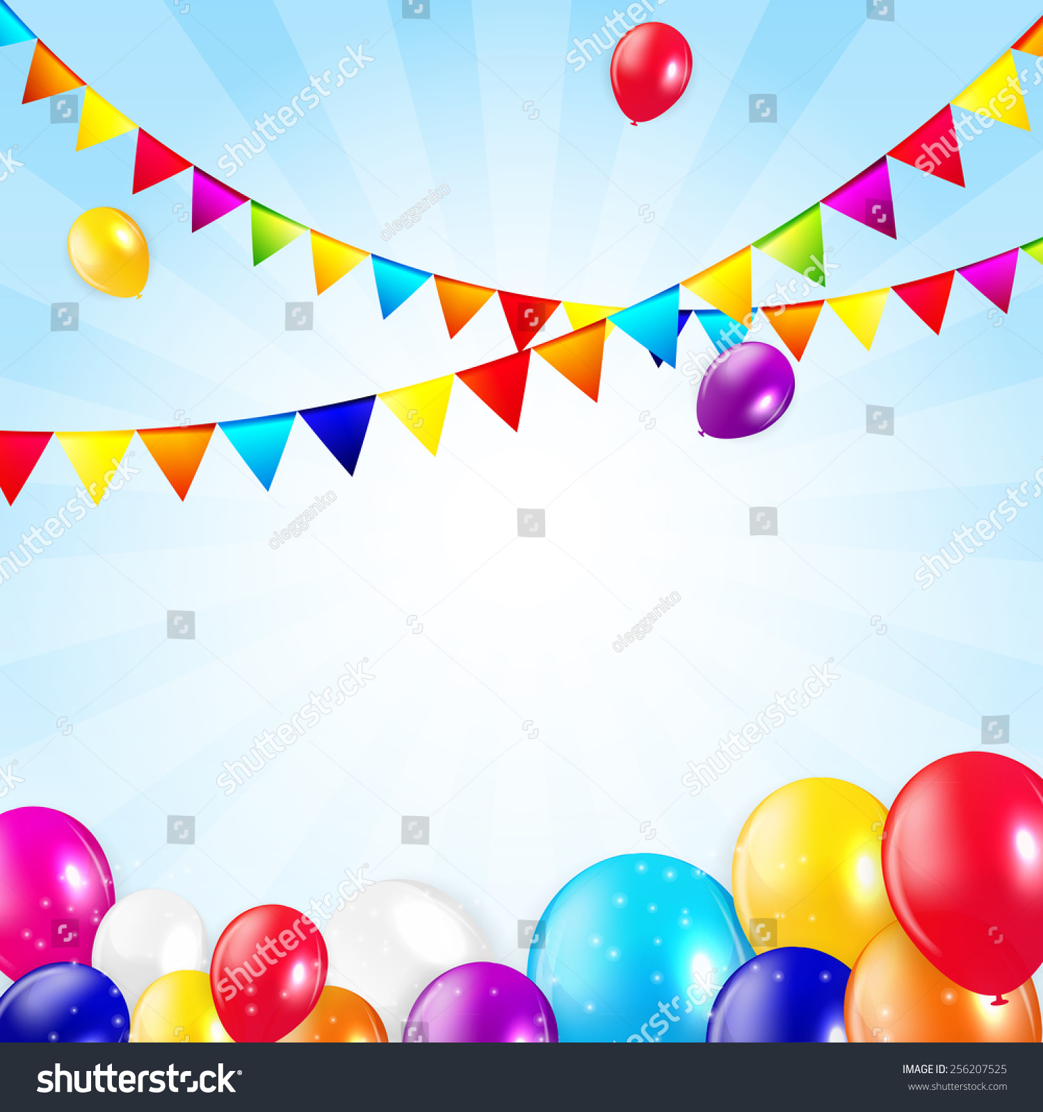 Colored Balloons Background Vector Illustration Eps Stock Vector ...