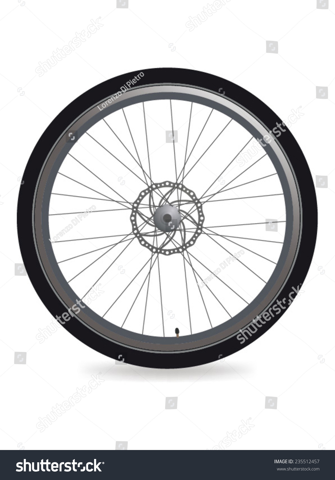 Colored Bicycle Wheel Vector Illustration Stock Vector (Royalty Free ...