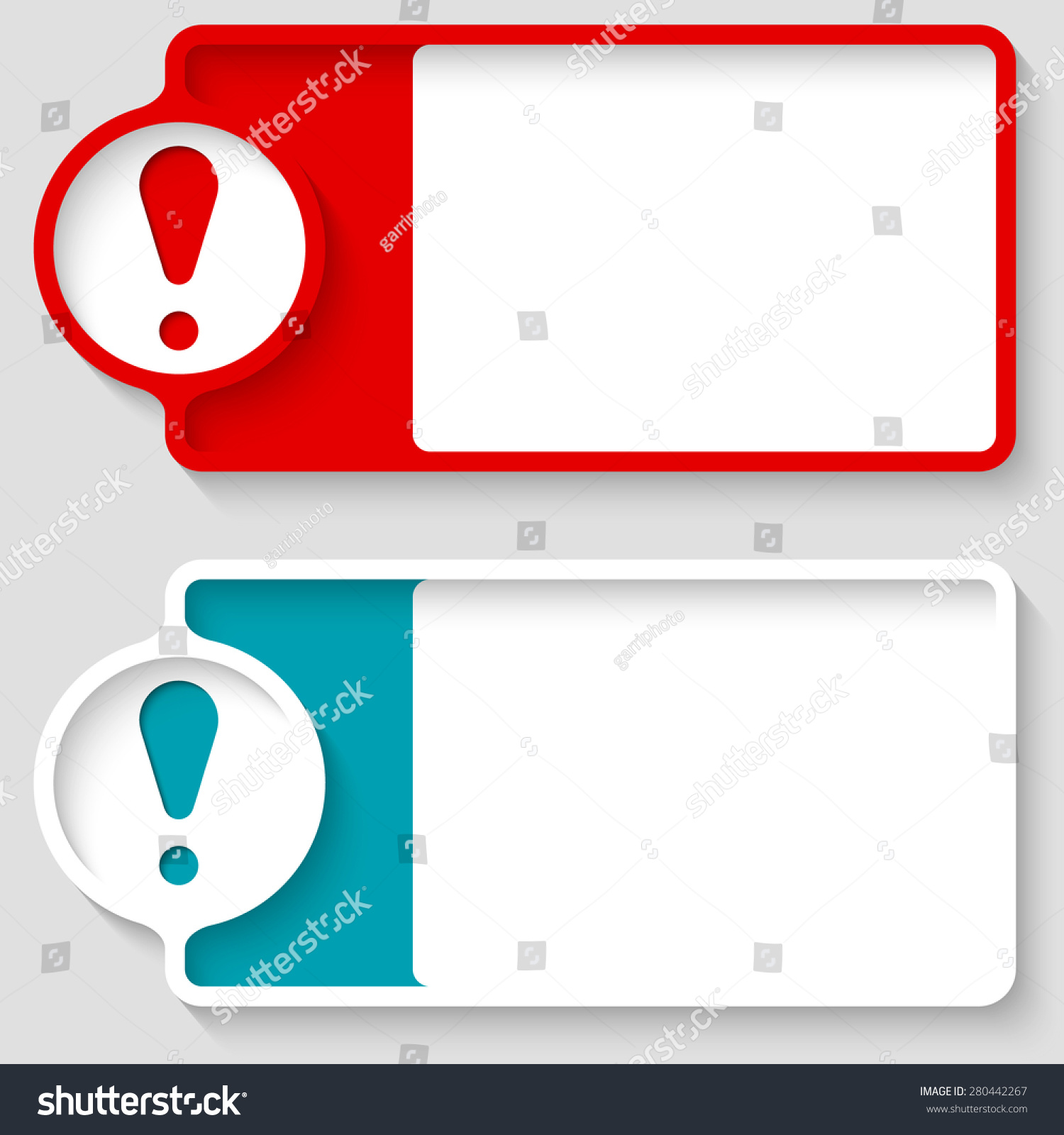 Colored Boxes Your Text Exclamation Mark: เวกเตอร์สต็อก (ปลอดค่า ...