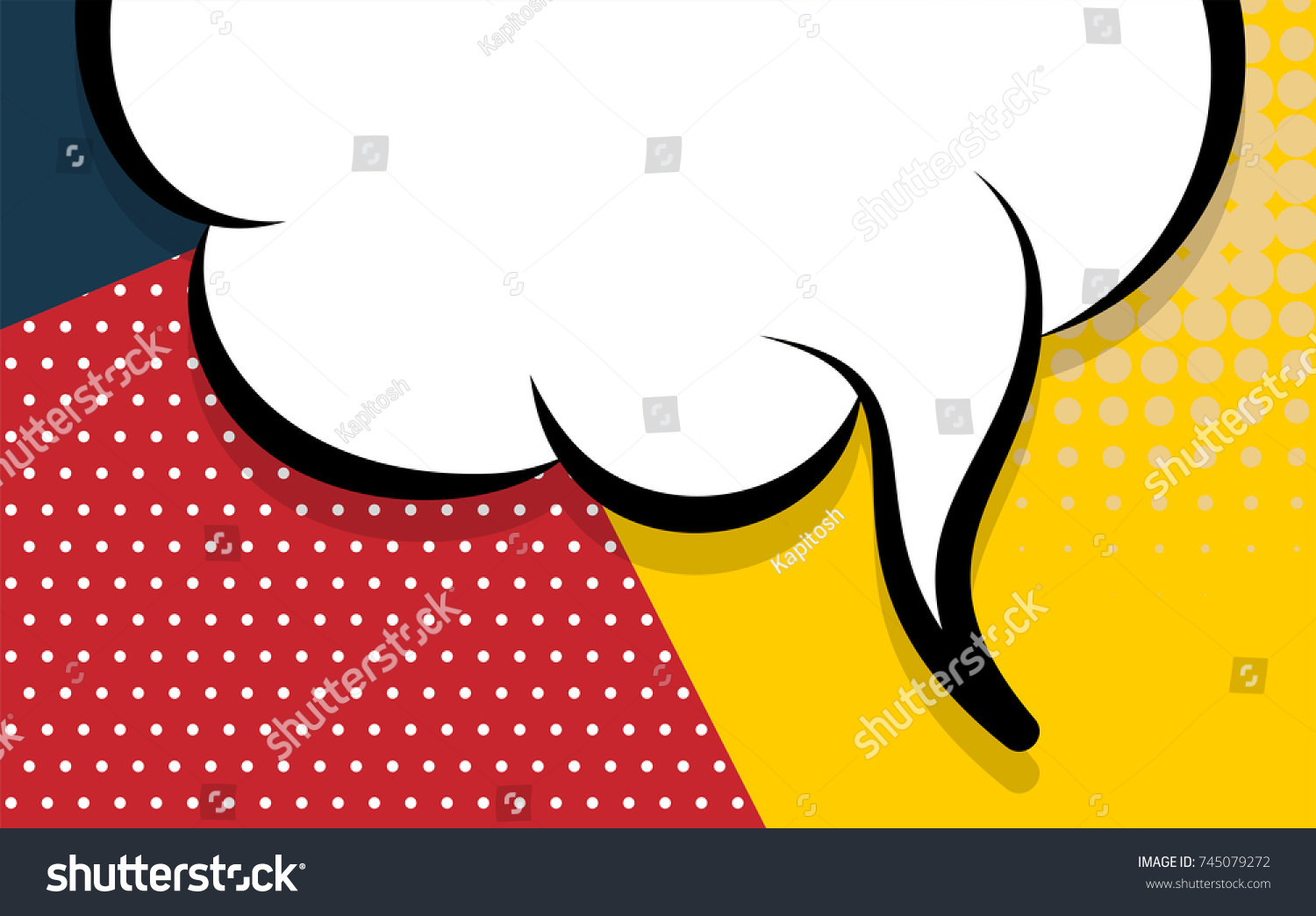 Colored Comic Book Text Balloon Conversation Stock Vector (Royalty Free ...