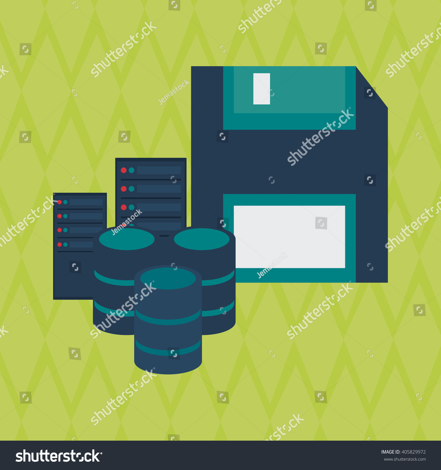 Colored Data Center Graphic Design Vector Stock Vector (Royalty Free ...