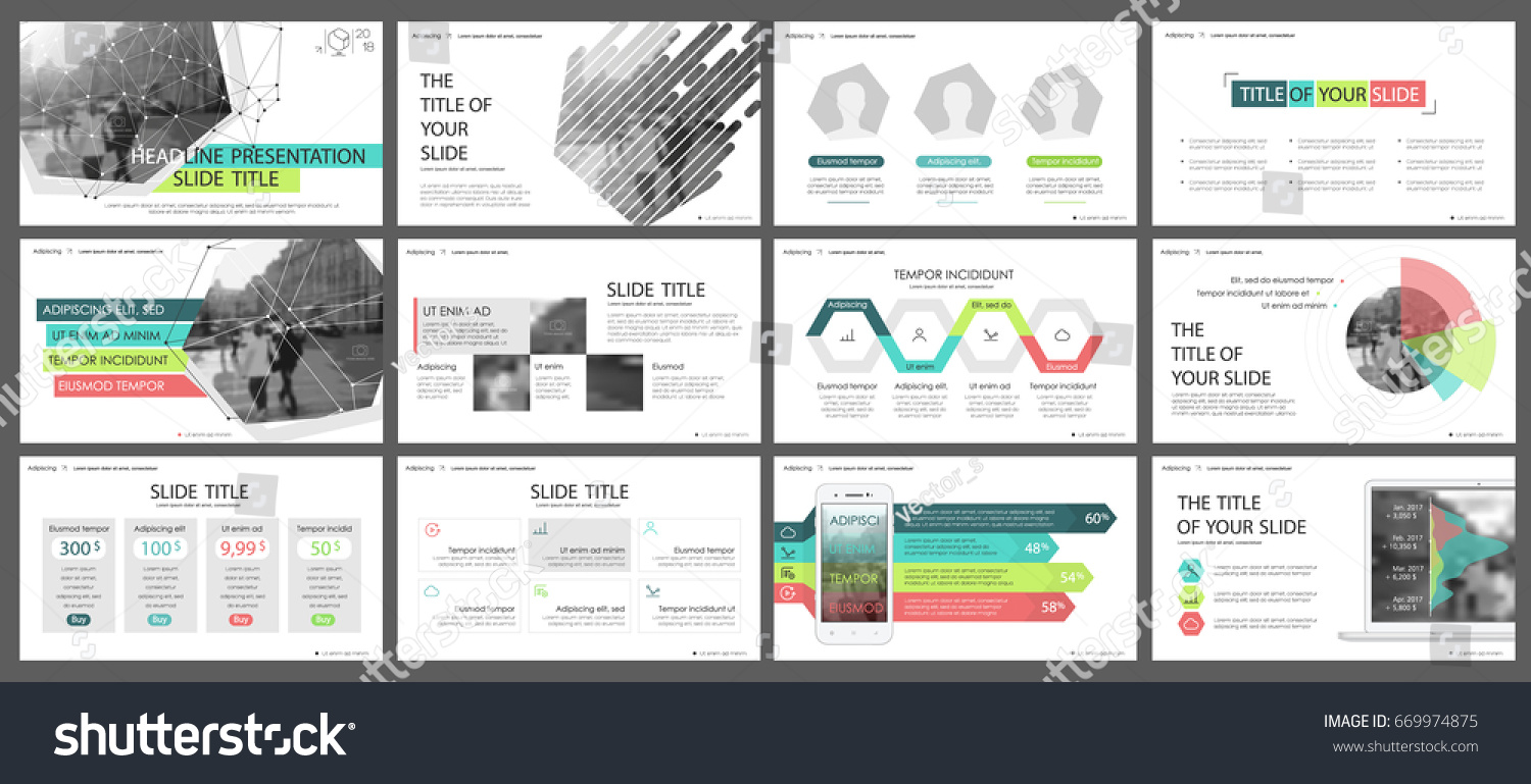 Colored Elements Infographics On White Background Stock Vector (Royalty ...