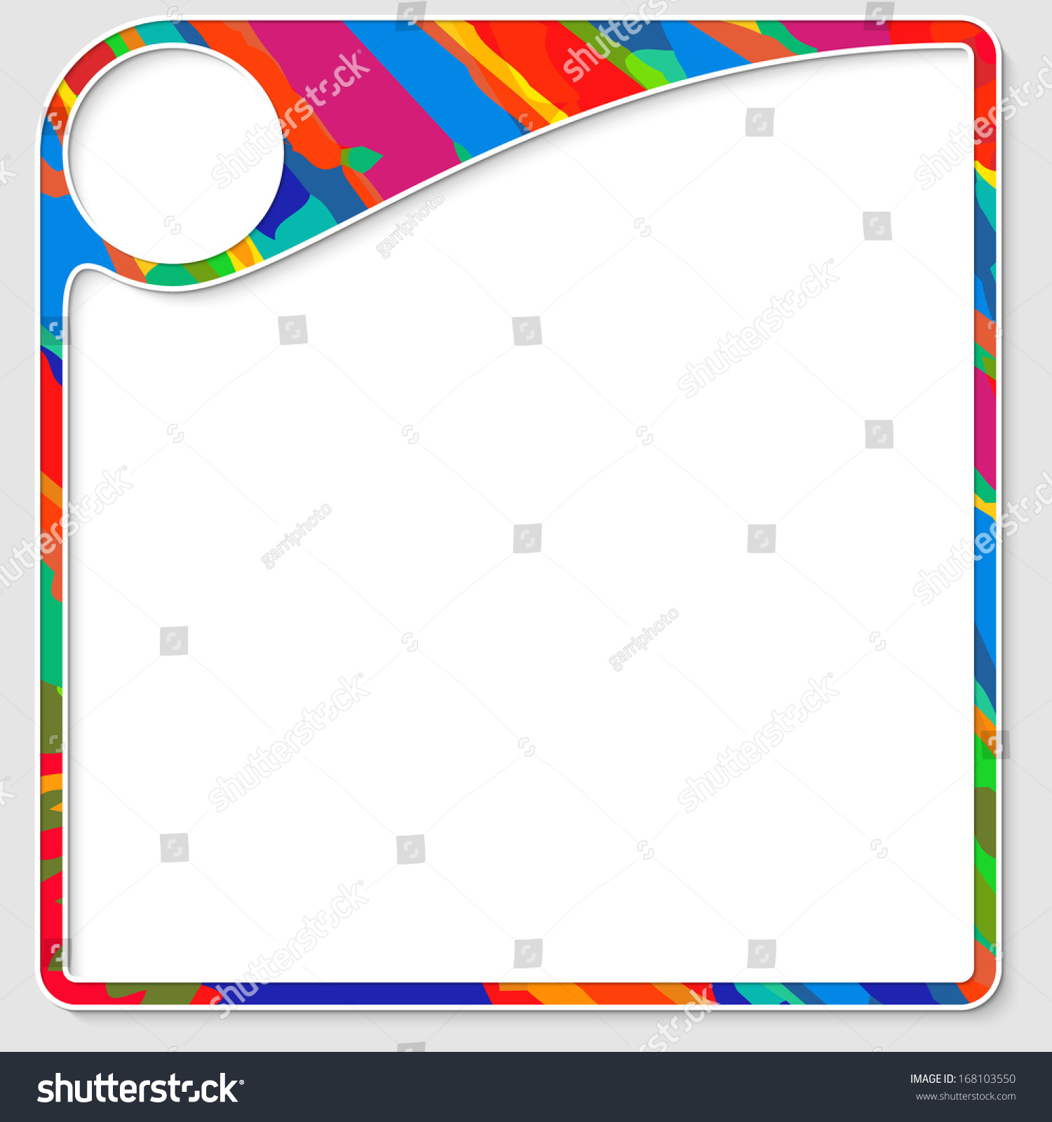 Colored Frame Any Text White Box Stock Vector (Royalty Free) 168103550 ...