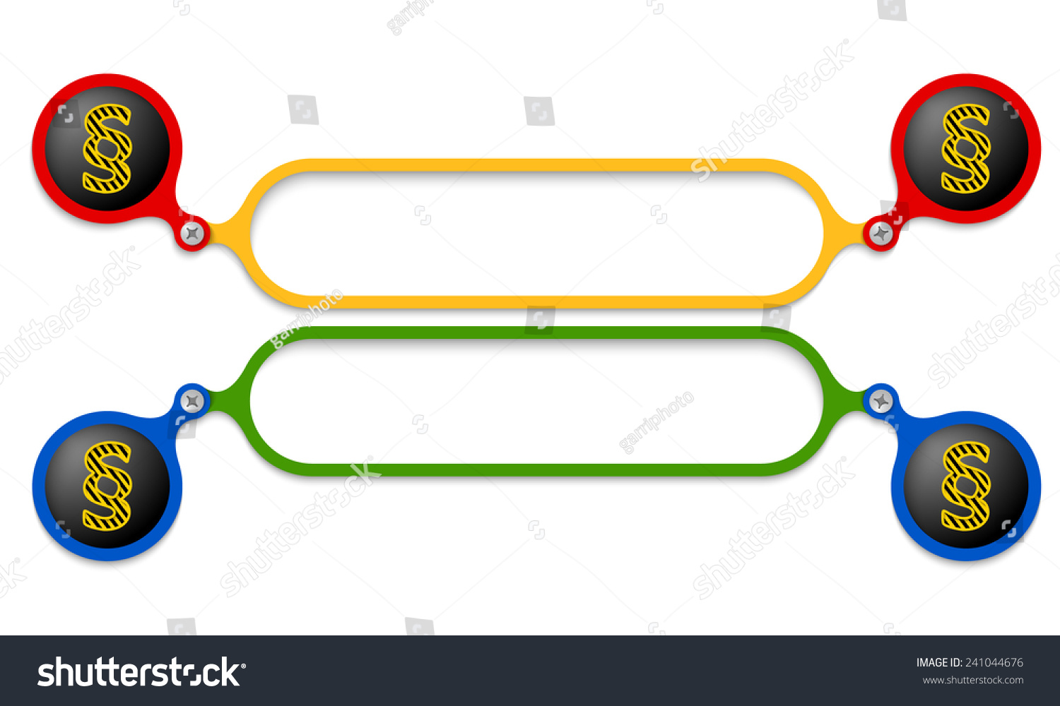 Colored Frames Joined By Bolt Paragraph Stock Vector (Royalty Free ...
