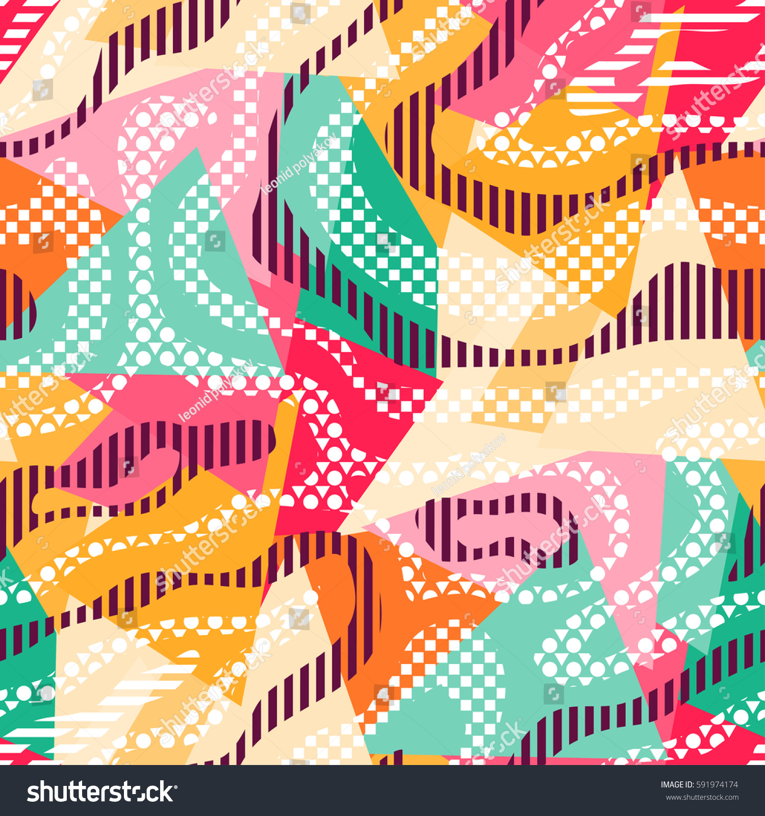 Colored Graffiti Seamless Texture Stock Vector (Royalty Free) 591974174 ...