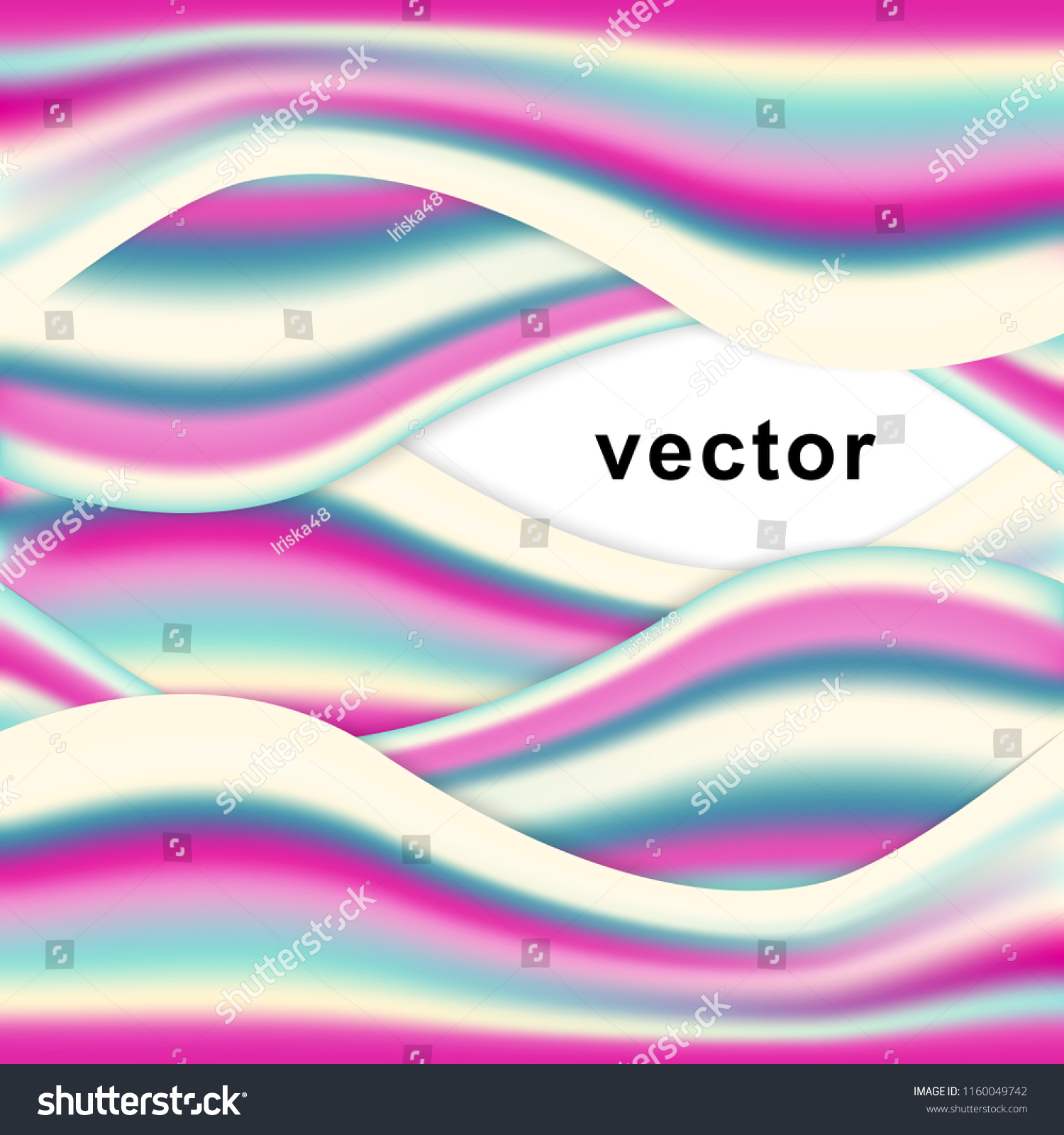 Colored Horizontal Waves Abstract Background Vector Stock Vector ...