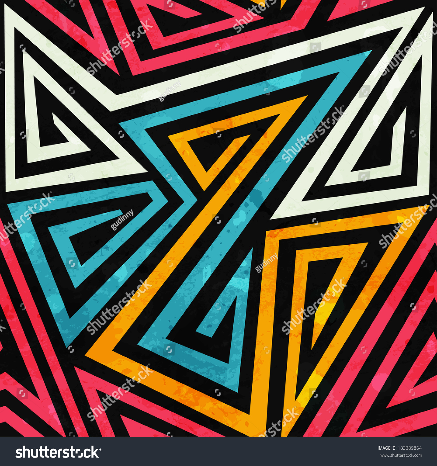 Colored Labyrinth Seamless Texture Grunge Effect Stock Vector (Royalty ...