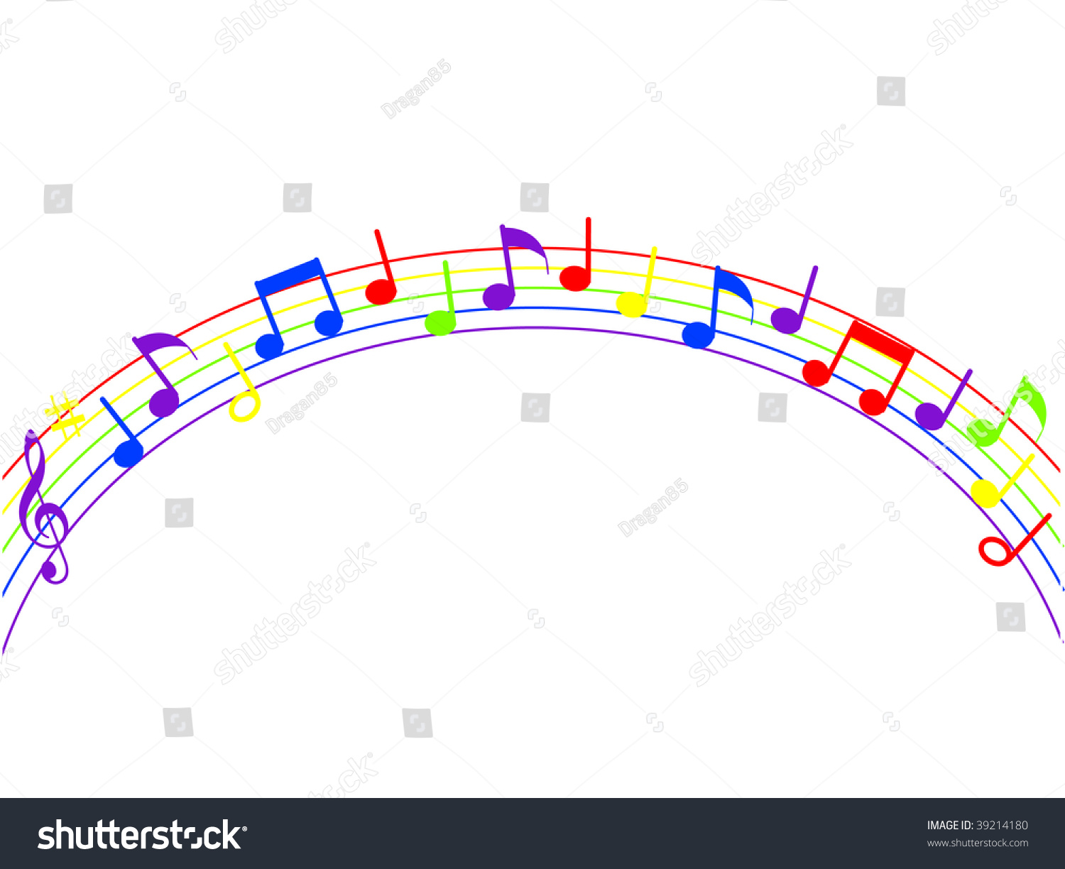 Colored Music Background Stock Vector (Royalty Free) 39214180