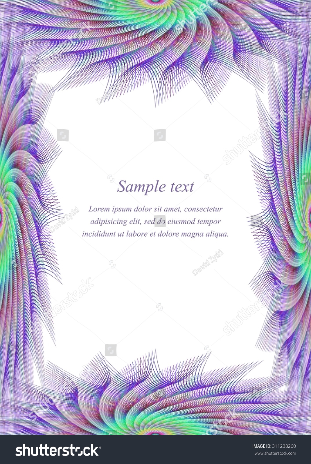 Colored Page Border Design Template : image vectorielle de stock (libre ...