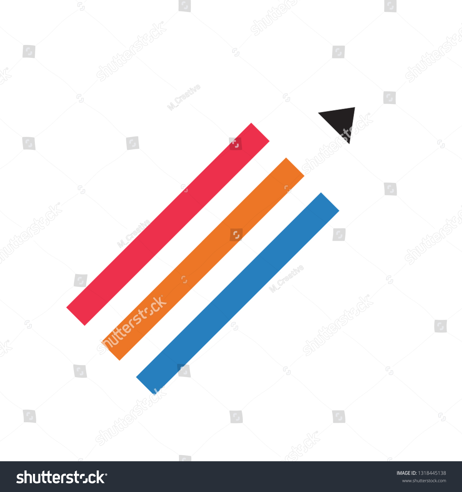Colored Pencil Logo Template Vector Learning Stock Vector (Royalty Free ...