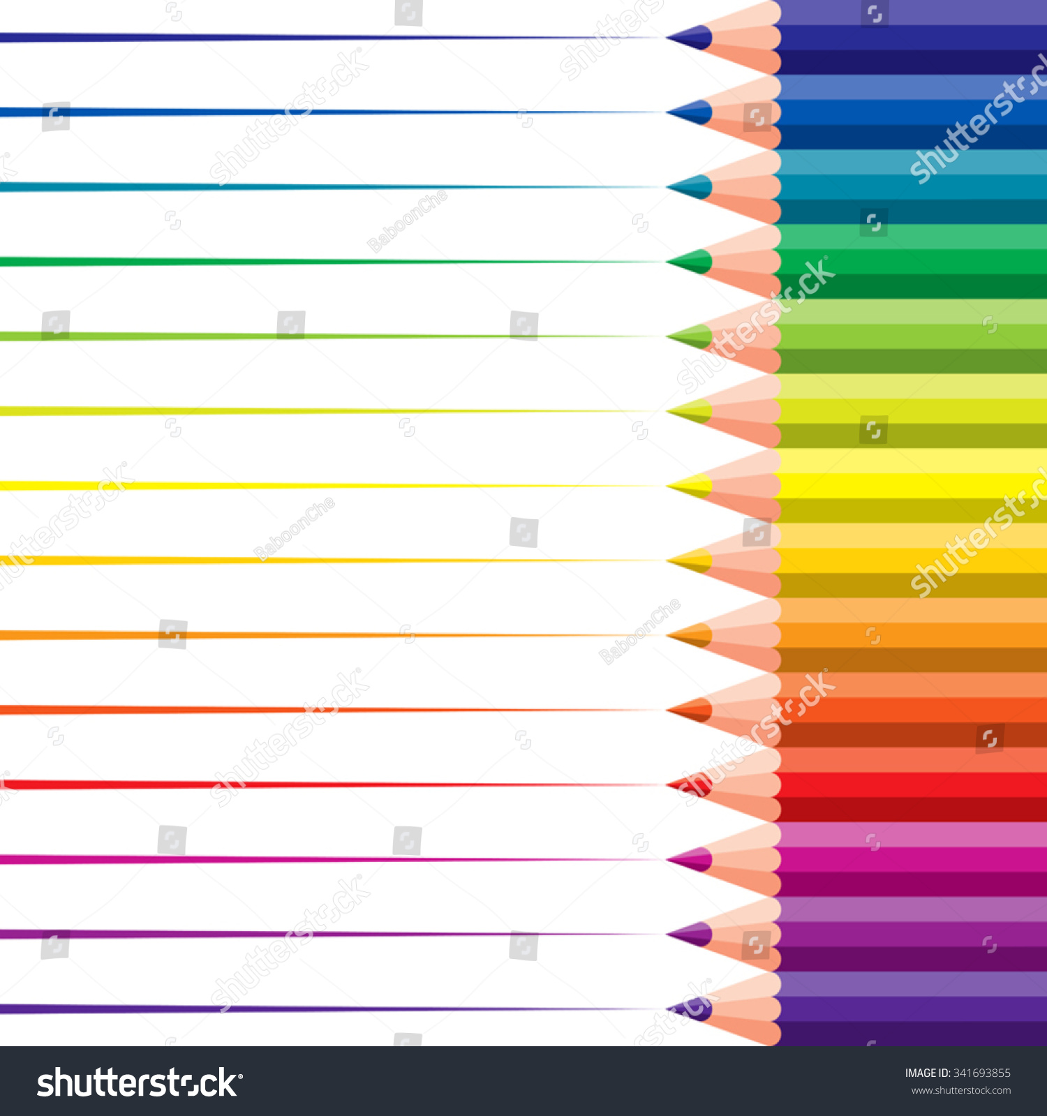 Colored Pencils Vector Illustration: vector de stock (libre de regalías ...