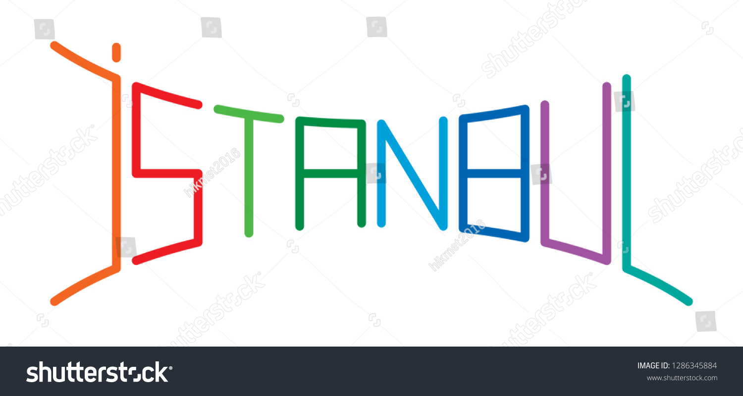 Colored Perspective Istanbul Word Vector Stock Vector (Royalty Free ...