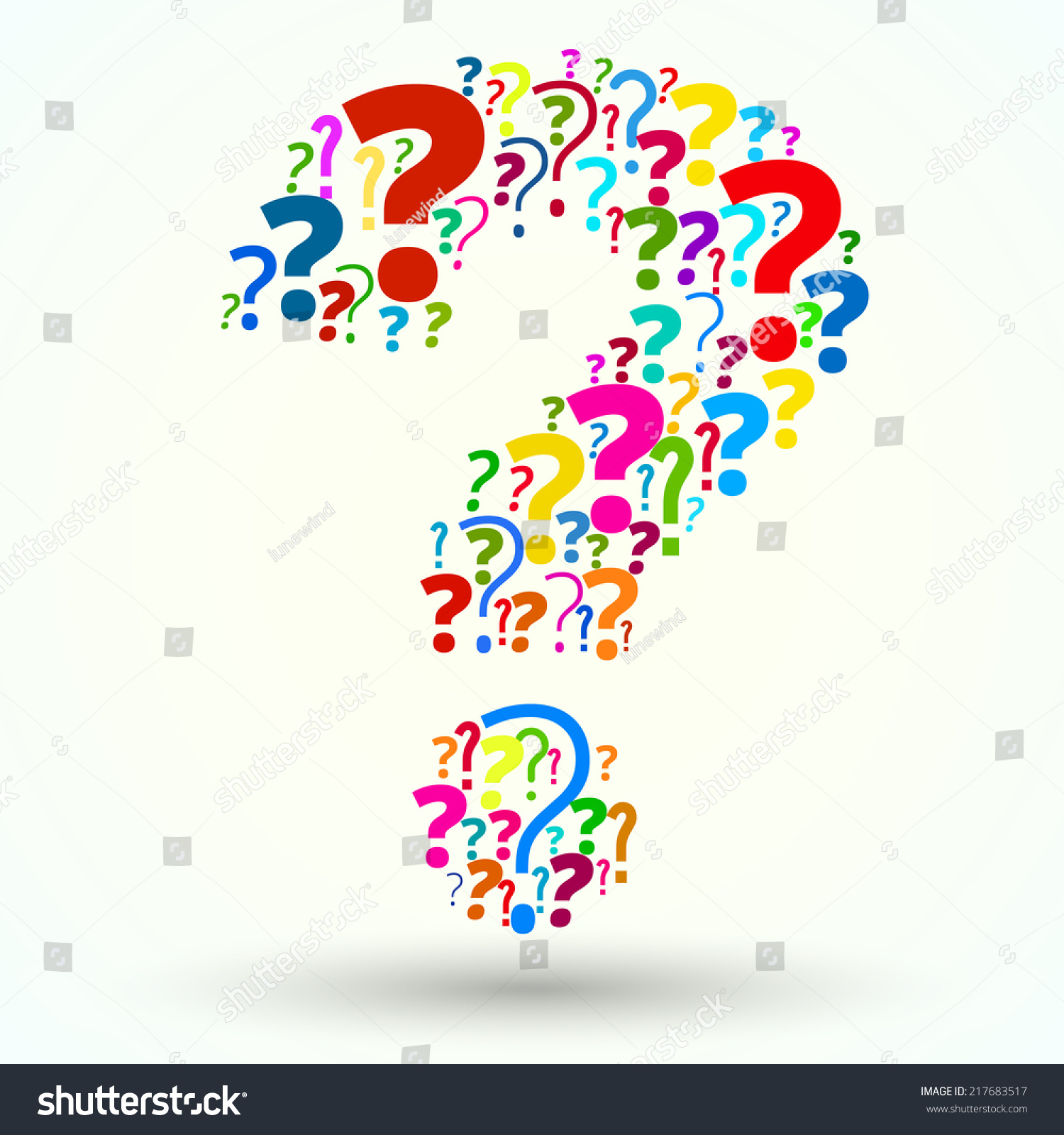 Colored Question Mark Questions Stock Vector (Royalty Free) 217683517