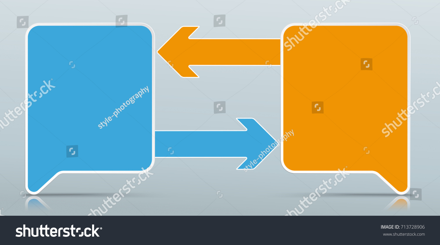 Colored Rectangle Paper Speech Bubbles 2 Stock Vector (Royalty Free ...