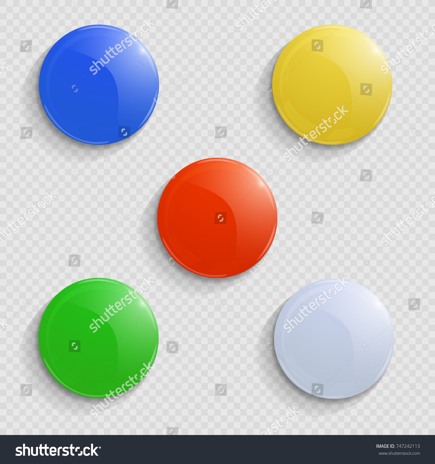 Colored Round Magnets On Board Vector Stock Vector (Royalty Free ...