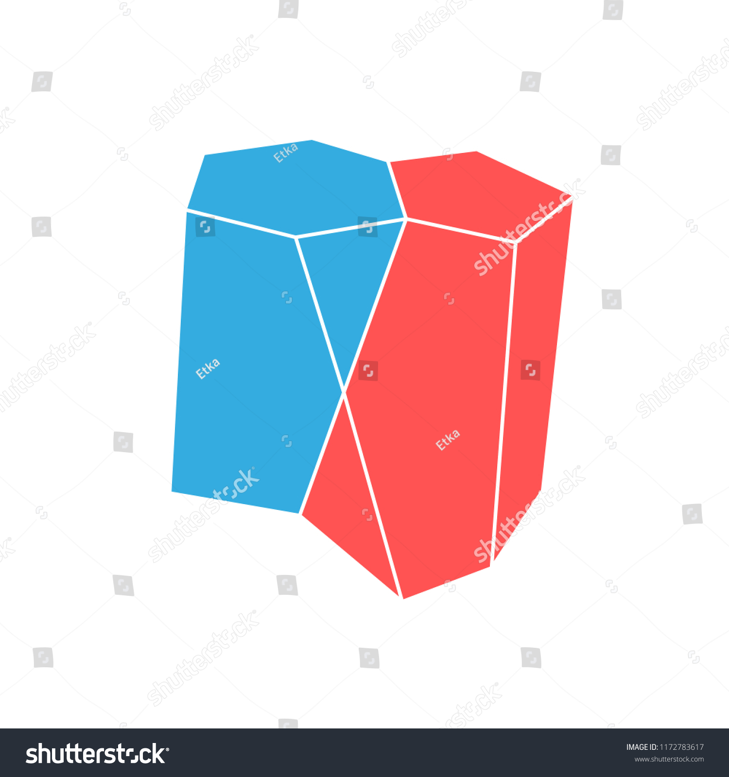 Colored Scutoid Geometric Symbol Vector Design Stock Vector (Royalty ...