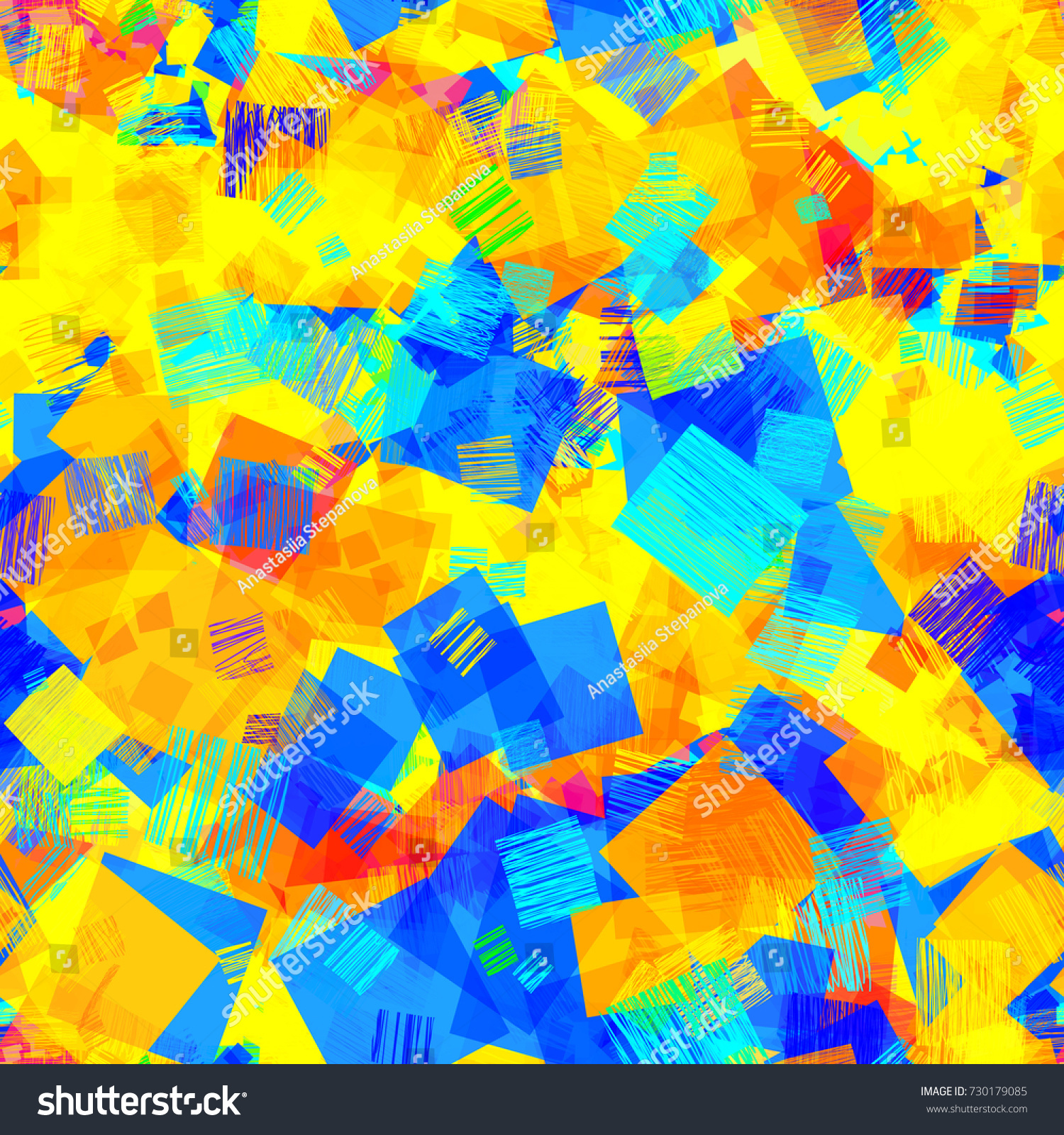 Colored Seamless Texture Squares Hand Drawn Stock Vector (Royalty Free ...