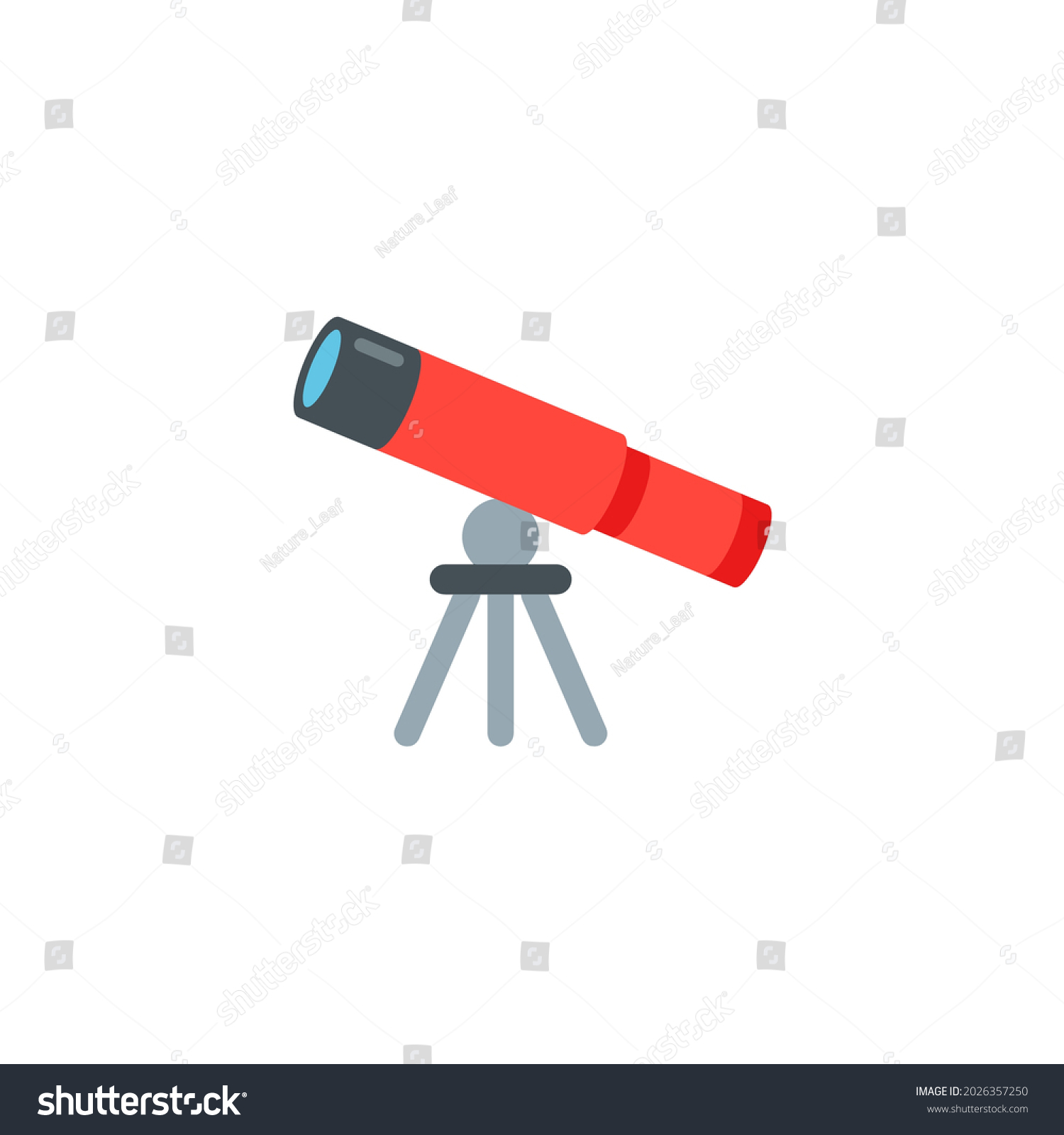 Colored Simple Telescope Graphic Template Stock Vector (Royalty Free ...