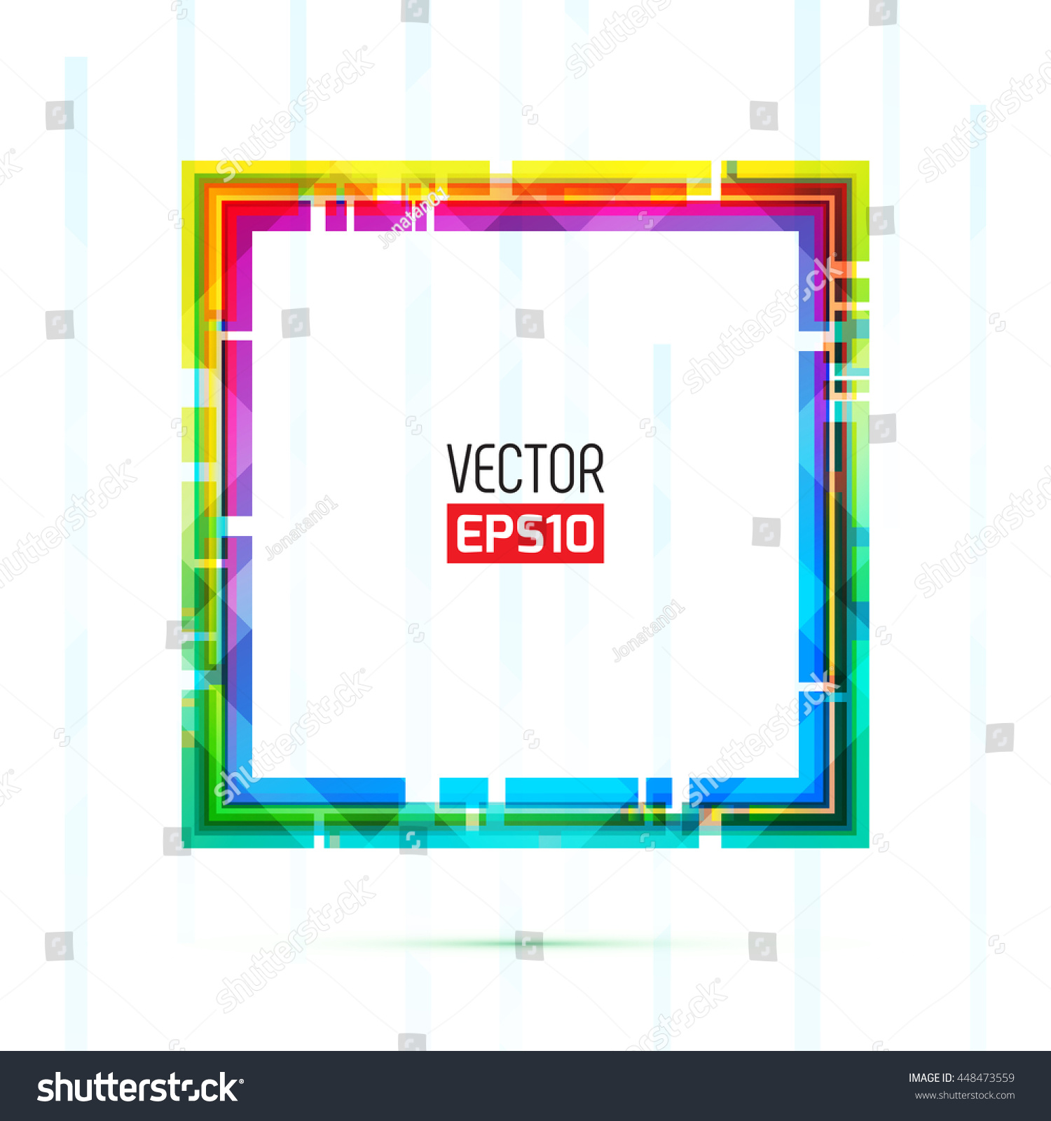 Colored Square Abstract Frame Vector Illustration Stock Vector (Royalty ...