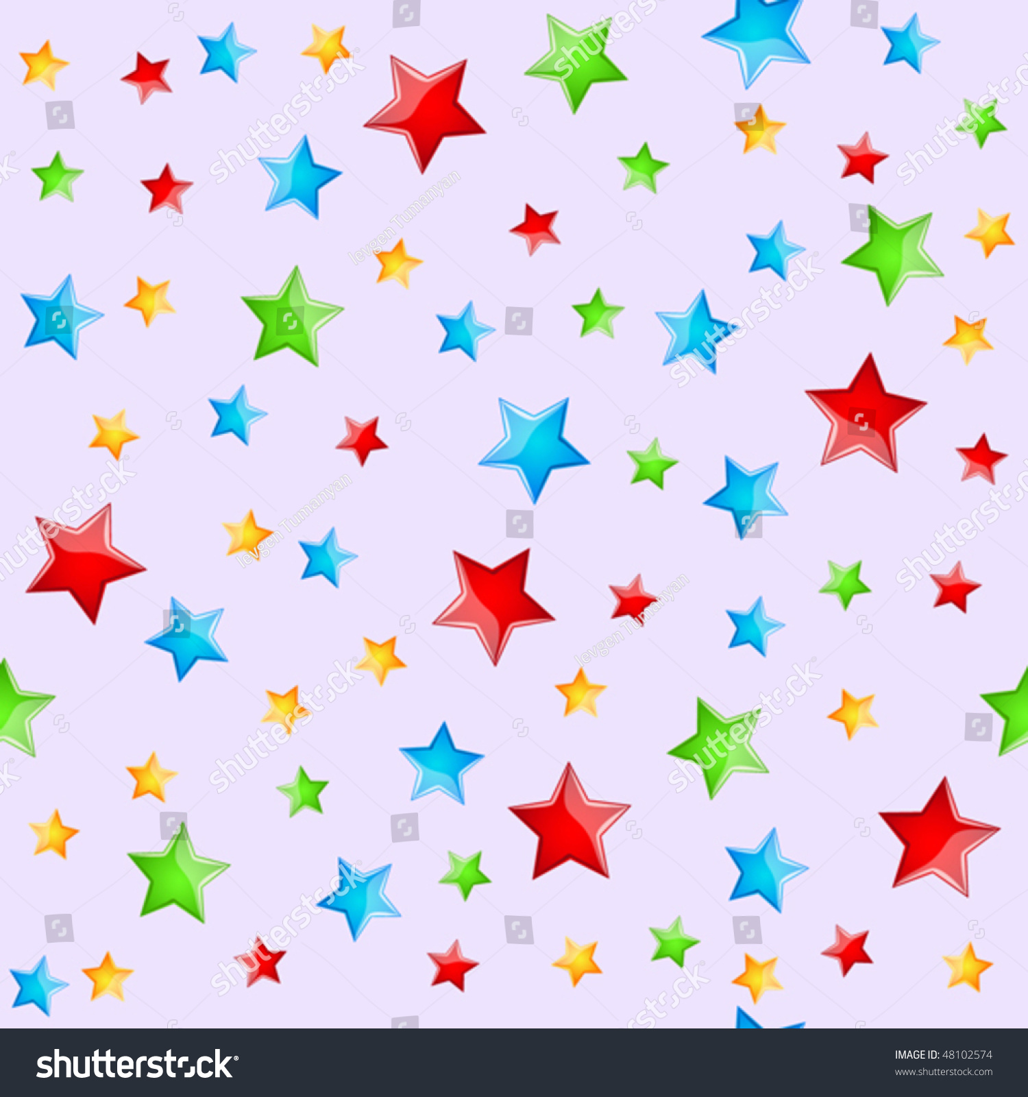 Colored Starsseamless Stock Vector (Royalty Free) 48102574 | Shutterstock