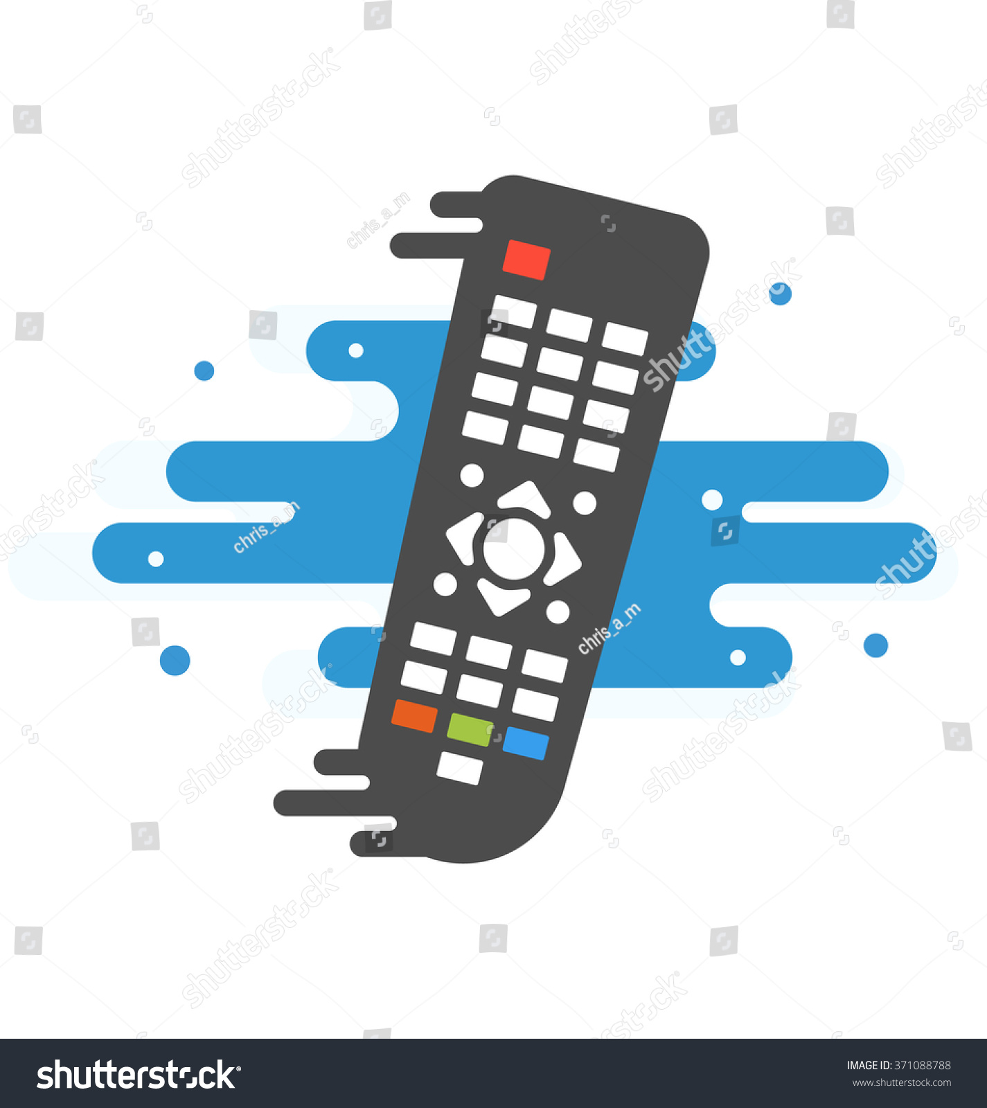 Colored Tv Remote Controller Tv Remote Stock Vector (Royalty Free ...