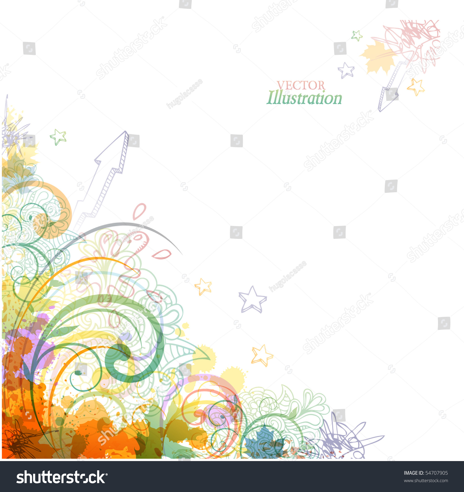 Colorful Abstract Corner Stock Vector Illustration 54707905 : Shutterstock