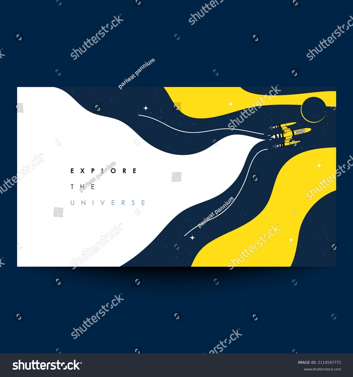 Colorful Abstract Galaxy Background Template Stock Vector (Royalty Free ...