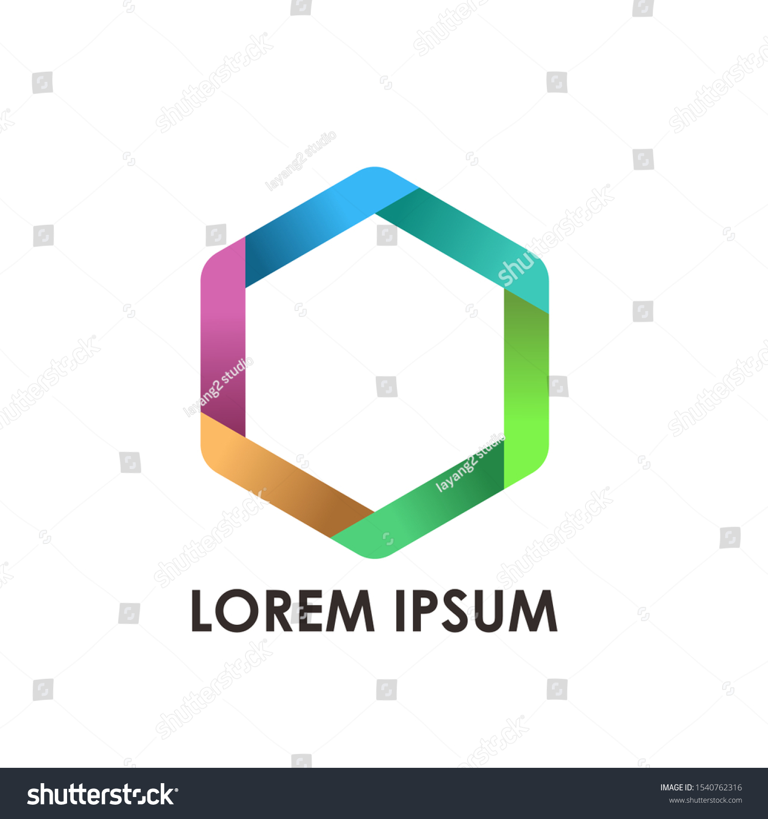 Colorful Abstract Logo Design Vector Stock Vector (Royalty Free) 1540762316