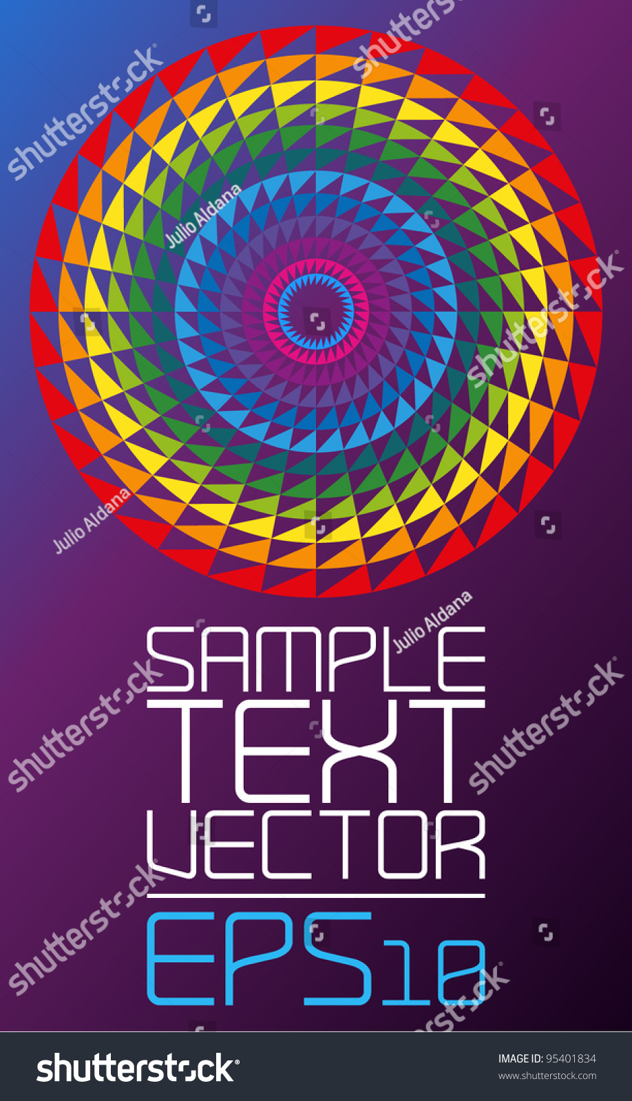 Colorful Abstract Retro Technology Poster Template Stock Vector ...