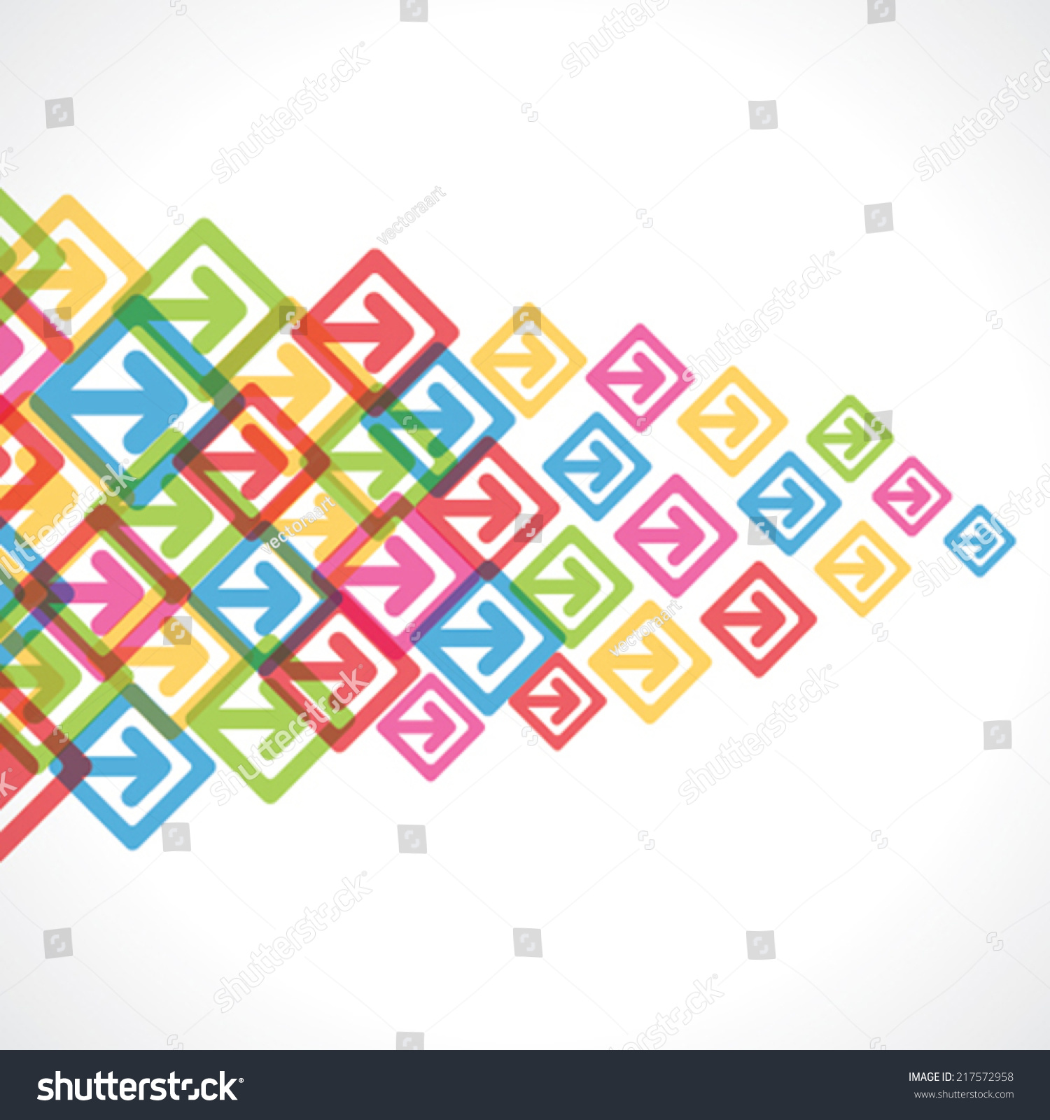 Colorful Arrow Move Forward Background Vector: เวกเตอร์สต็อก (ปลอดค่า ...