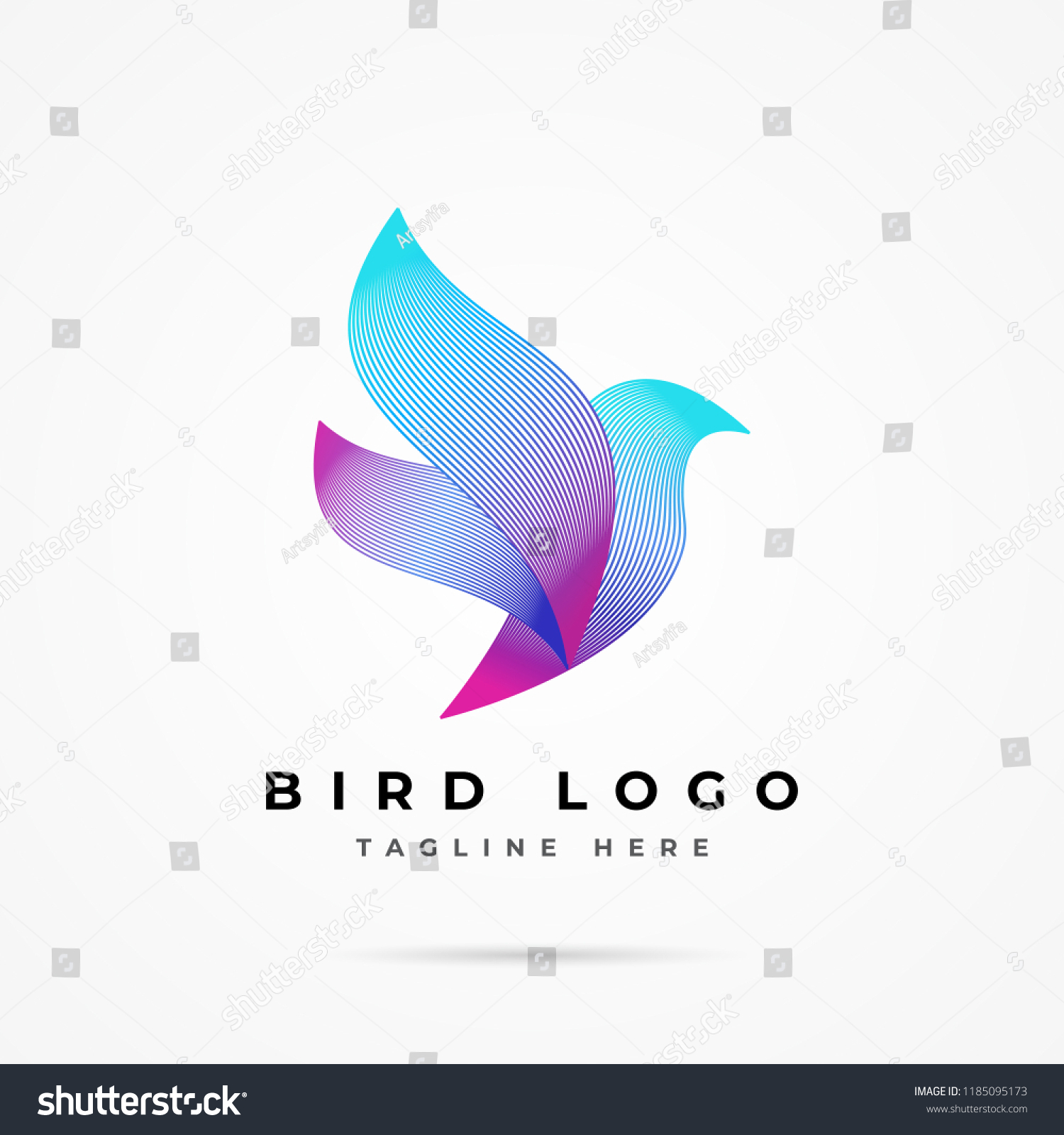 Colorful Bird Logo Vector Stock Vector (Royalty Free) 1185095173 ...