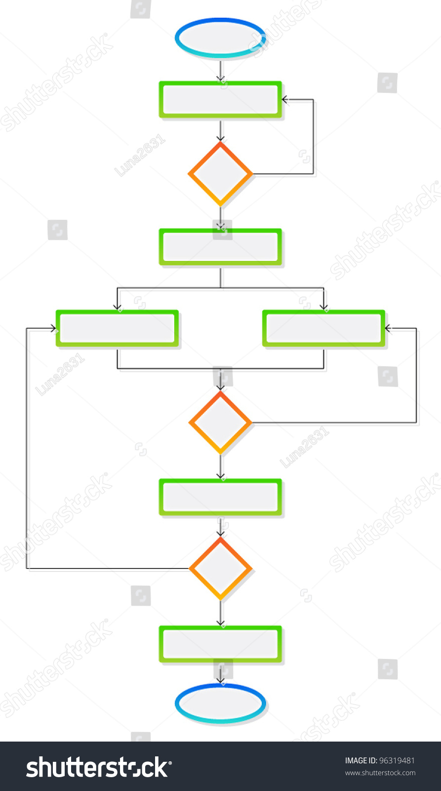 Colorful Blank Flowchart Stock Vector (Royalty Free) 96319481 Colorful Blank Flowchart Stock Vector (Royalty Free) 96319481
