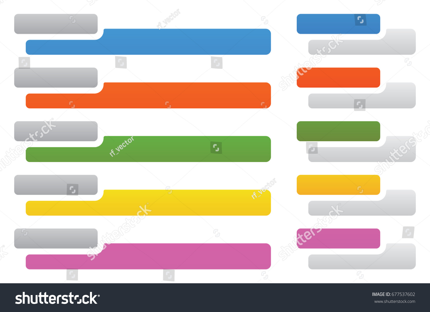 Colorful Bookmark Tab Button Banner Layout Stock Vector (Royalty Free ...