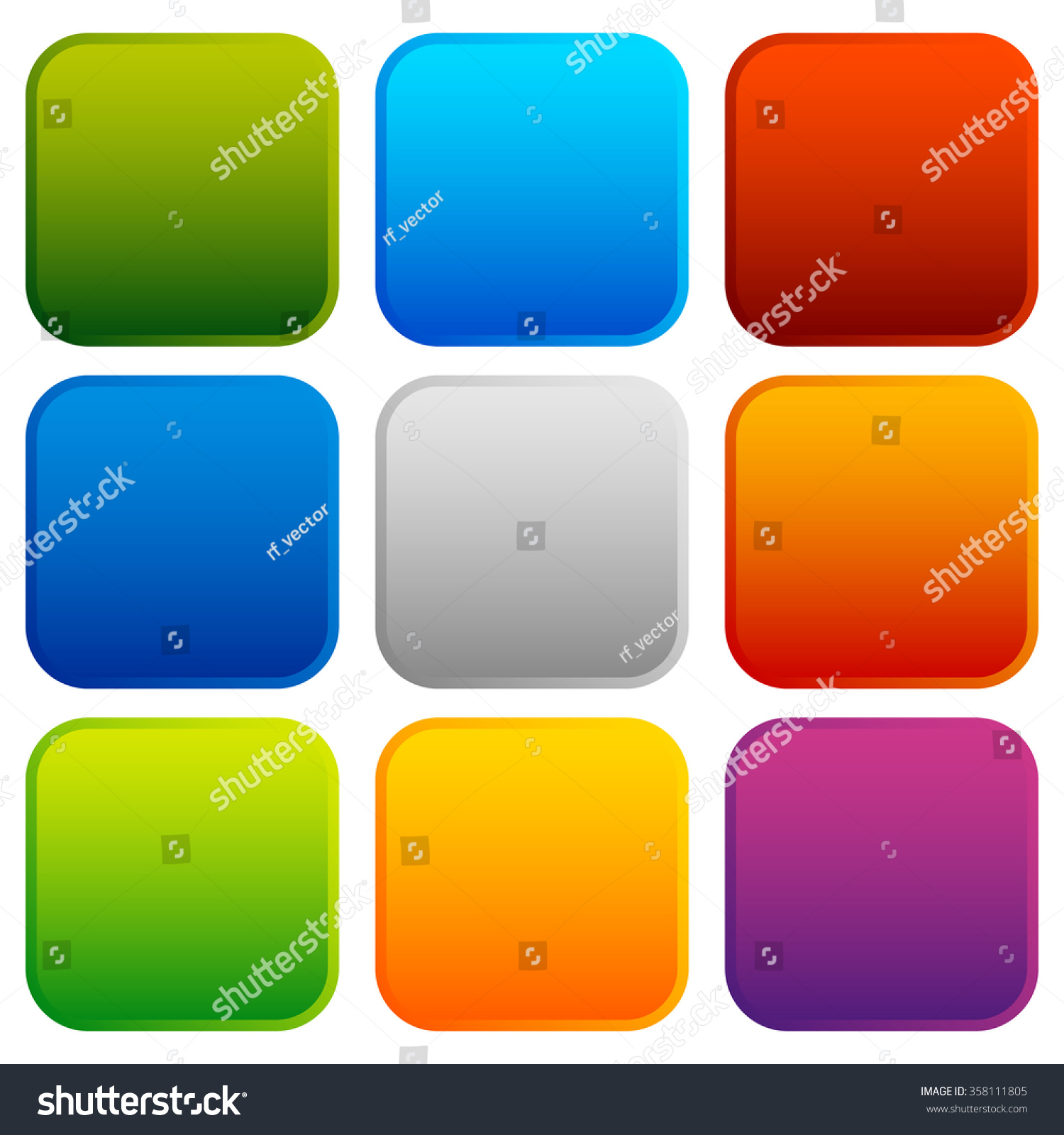 Colorful Button Badge Backgrounds Blank Space Stock Vector (Royalty ...