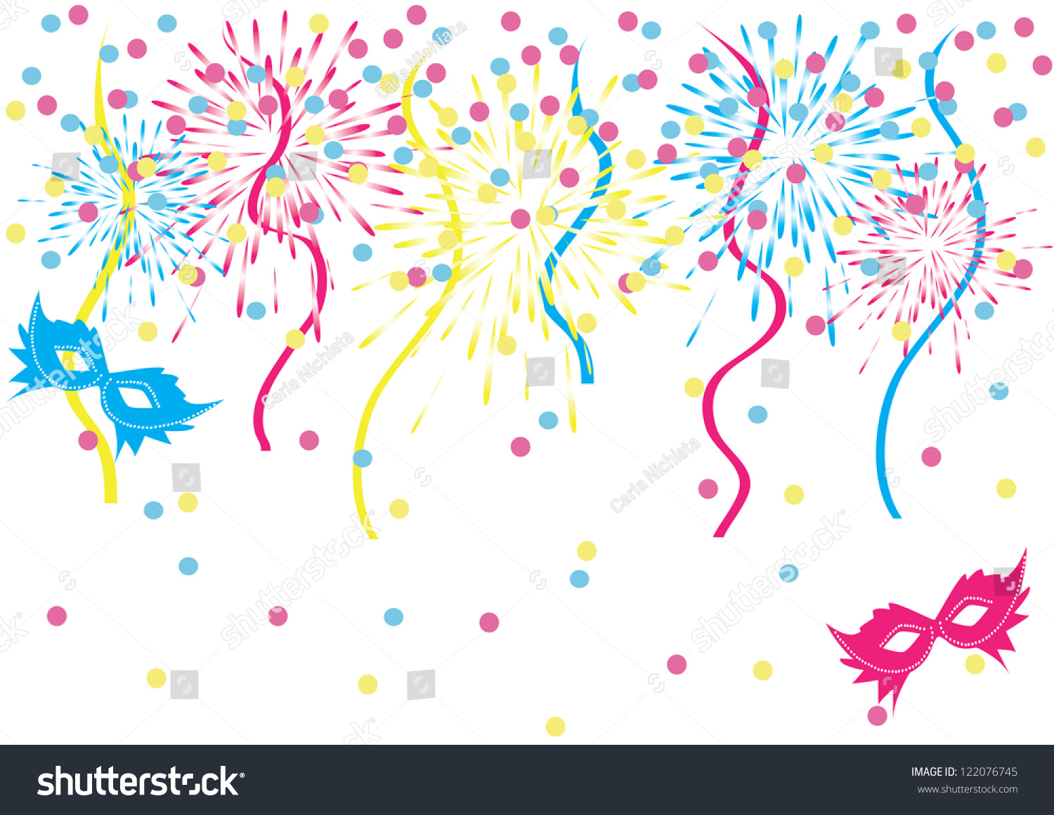 Colorful Carnival Background Vector Stock Vector (Royalty Free) 122076745