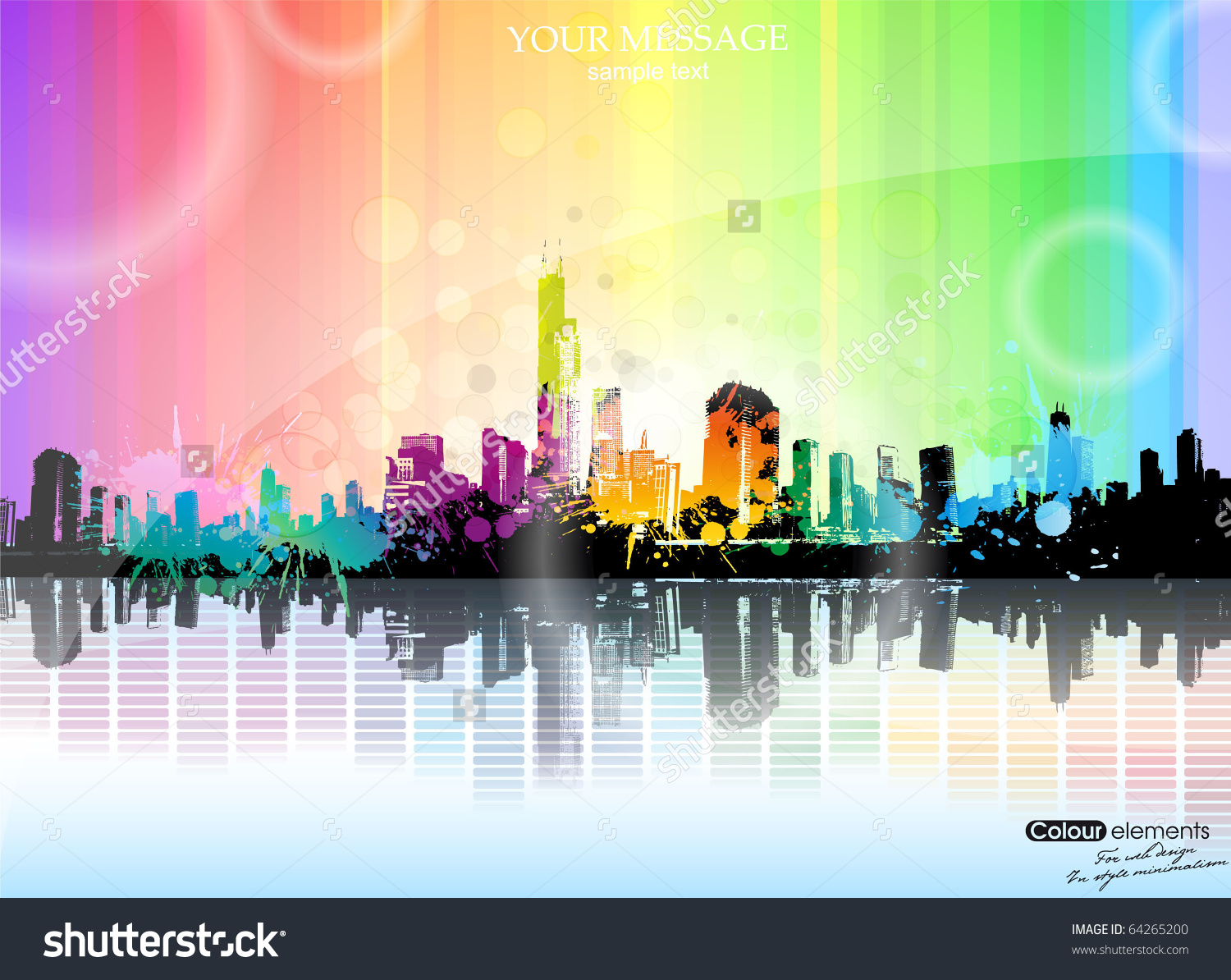 Colorful City Design Background Vector Stock Vector (Royalty Free) 64265200