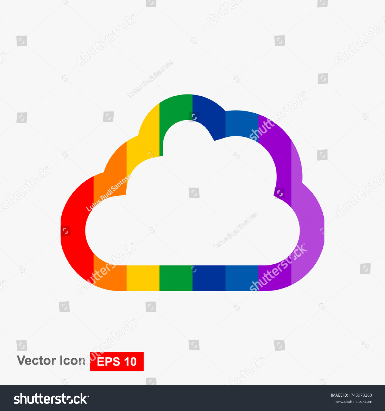 Colorful Cloud Logo Design Template Element Stock Vector (Royalty Free ...