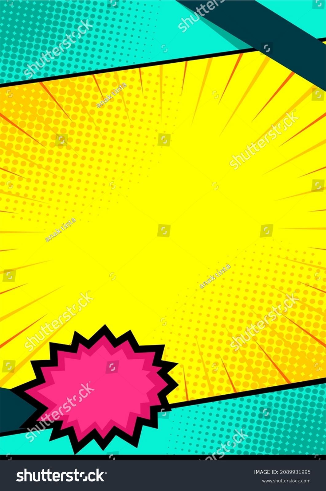Colorful Comic Cover Background Template Stock Vector (Royalty Free ...